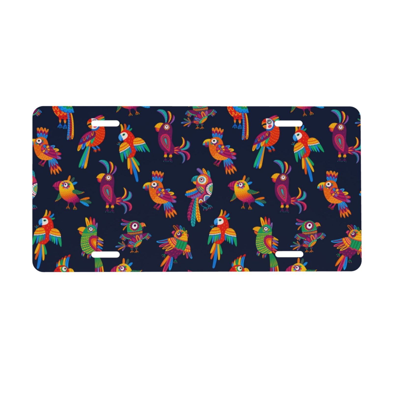 Easygdp Colorful Birds License Plate Car Front License Plate Car ...