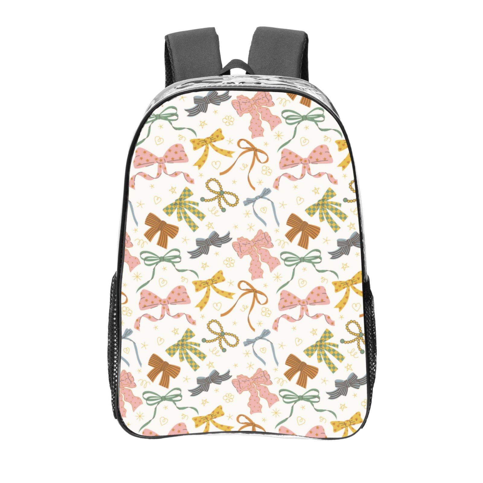 Easygdp Colorful Bow Knots1 Clear Backpack, Transparent Bookbag for ...