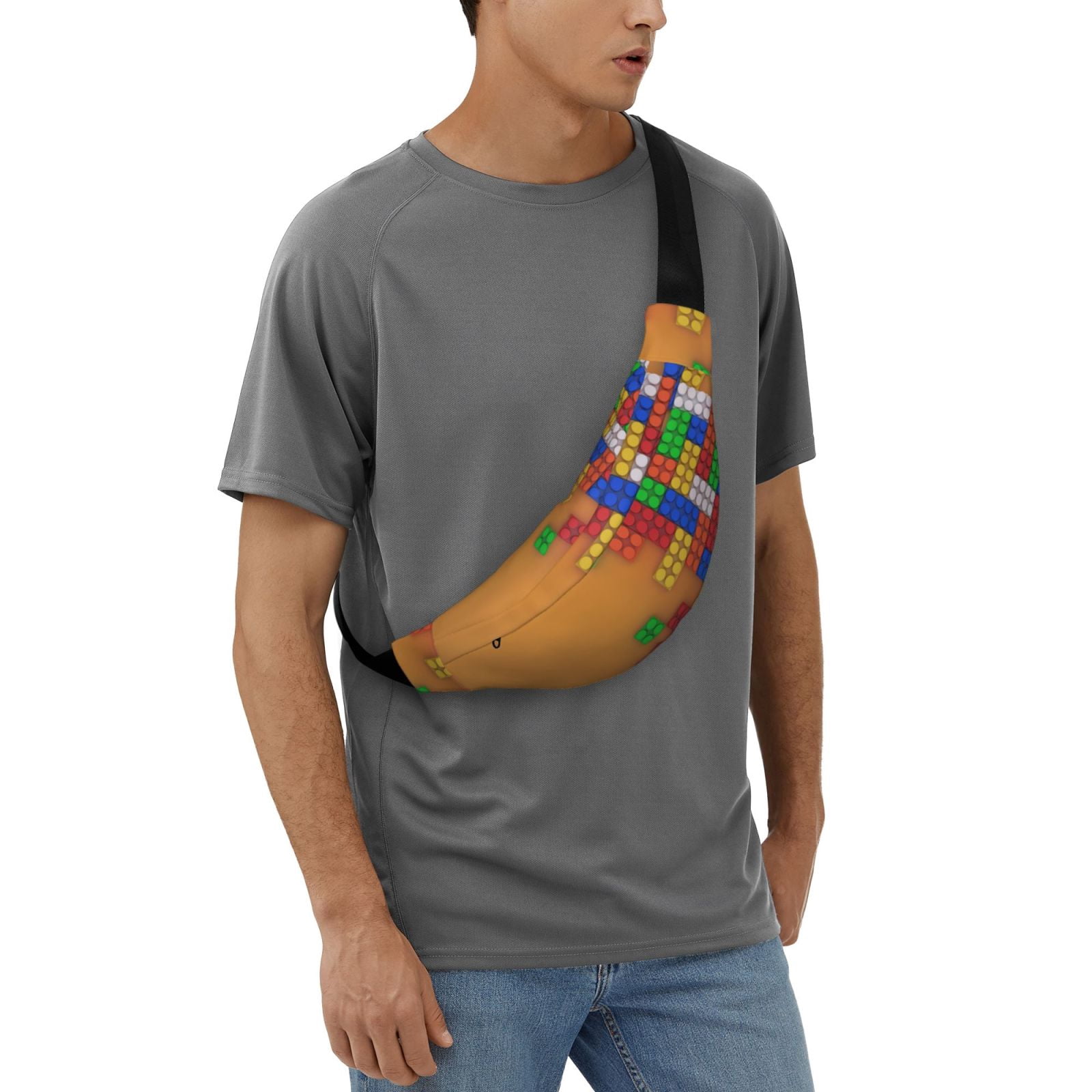 Easygdp Colorful Building Blocks A Fanny Pack for Men Women,Fashion Waist Packs,Travel Hiking ...