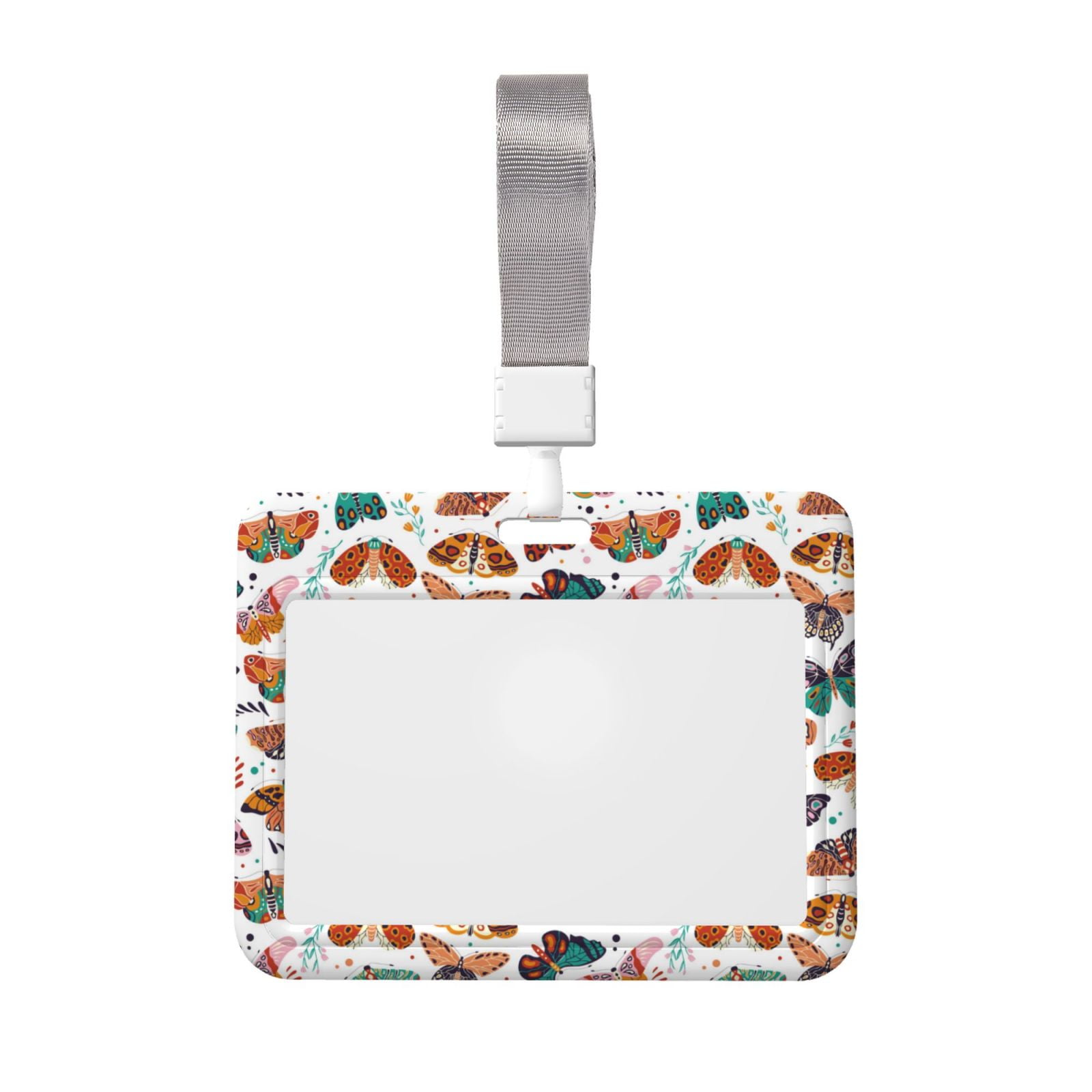 Easygdp Colorful Butterfly Card Badge Holder Work Badge Sleeve for ...
