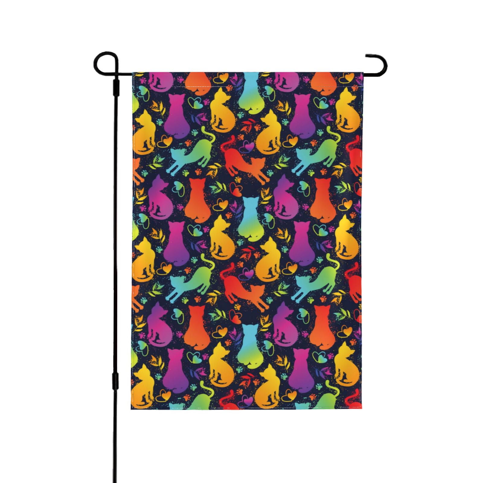 Easygdp Colorful Cats Garden Flag Yard Flag Welcome Flag, Double-Sided ...