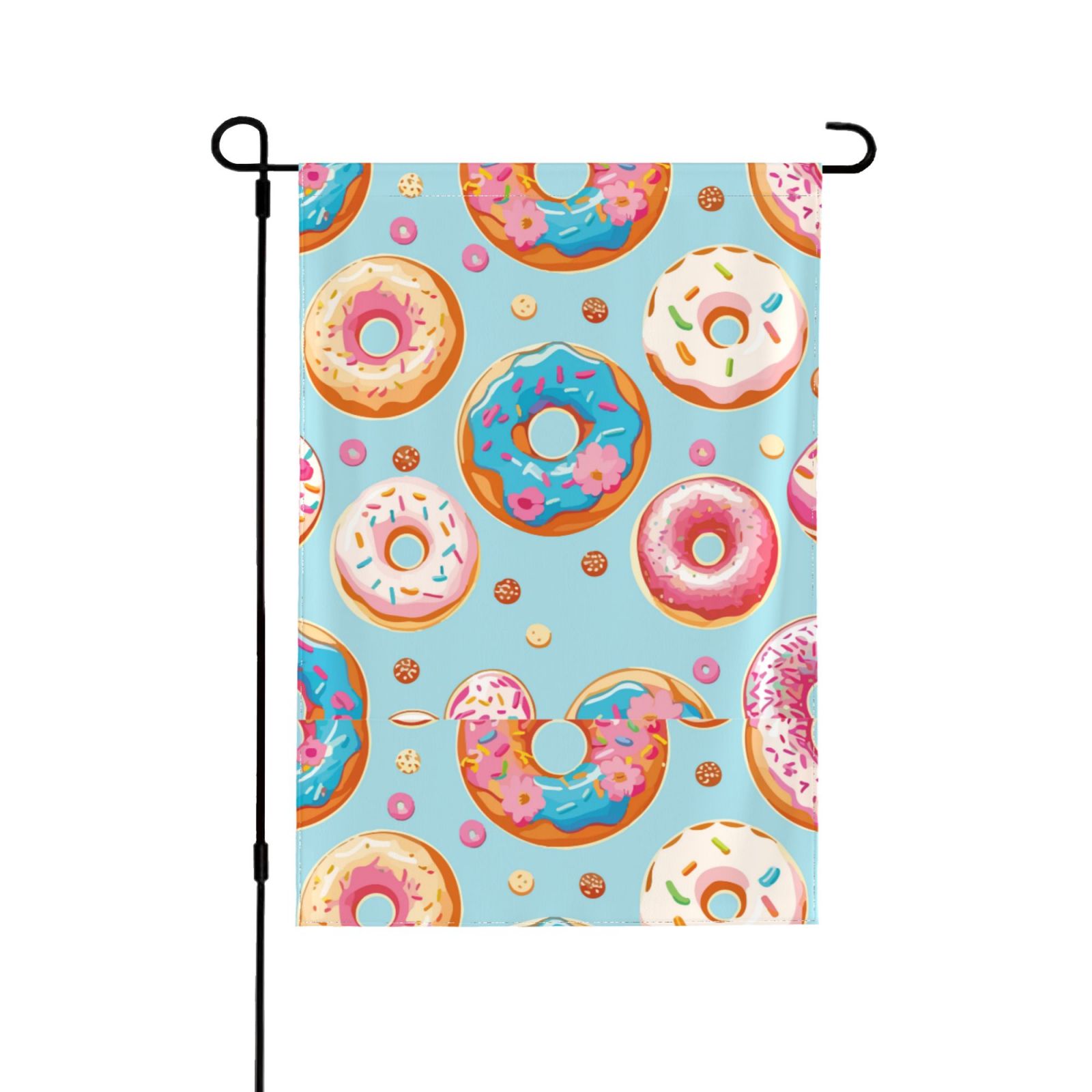 Easygdp Colorful Donut Garden Flag Yard Flag Welcome Flag, Double-Sided ...