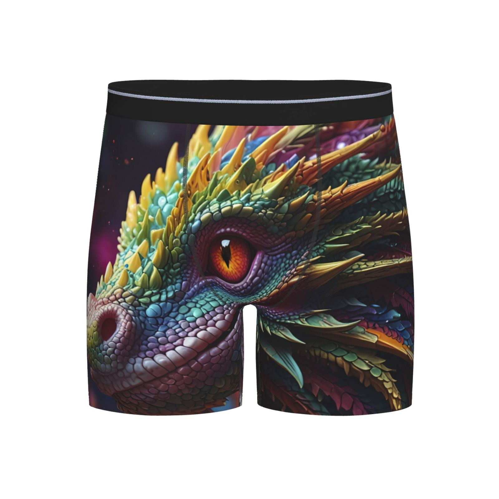 Easygdp Colorful Dragon Head Profile Men's Boxer Briefs Men’s Underwear ...