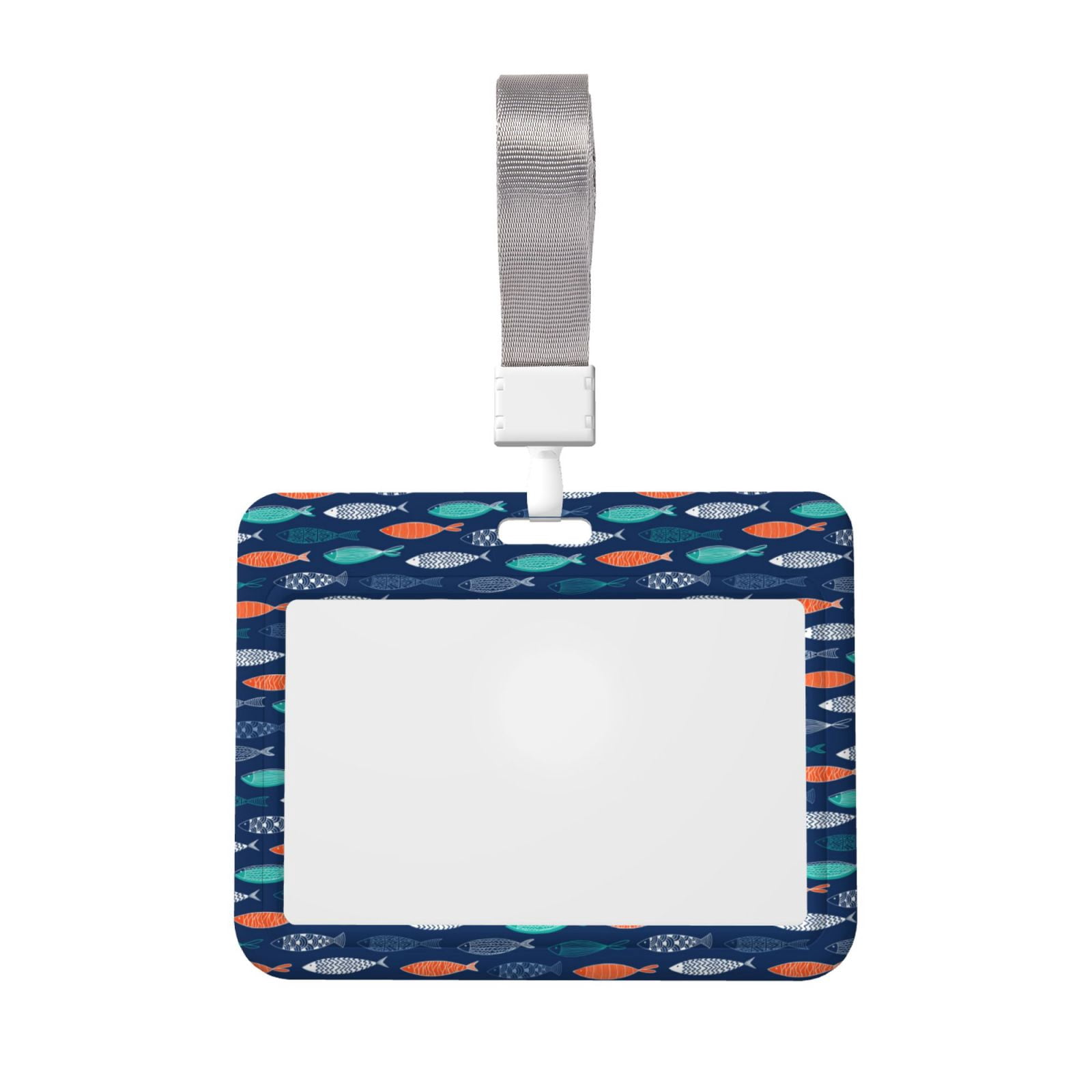 Easygdp Colorful Fish 3 Card Badge Holder Work Badge Sleeve for Office ...