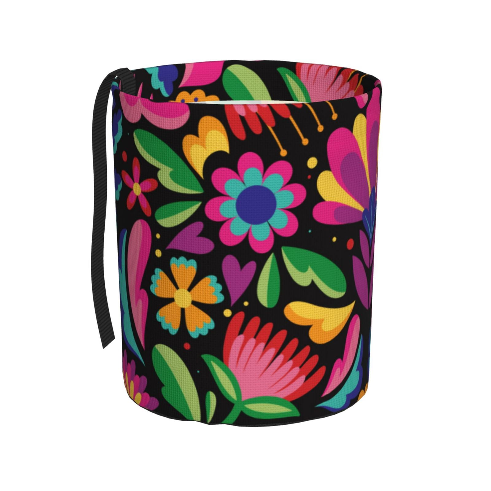 Easygdp Colorful Floral Embroidery Mexican Car Trash Can Garbage Car ...