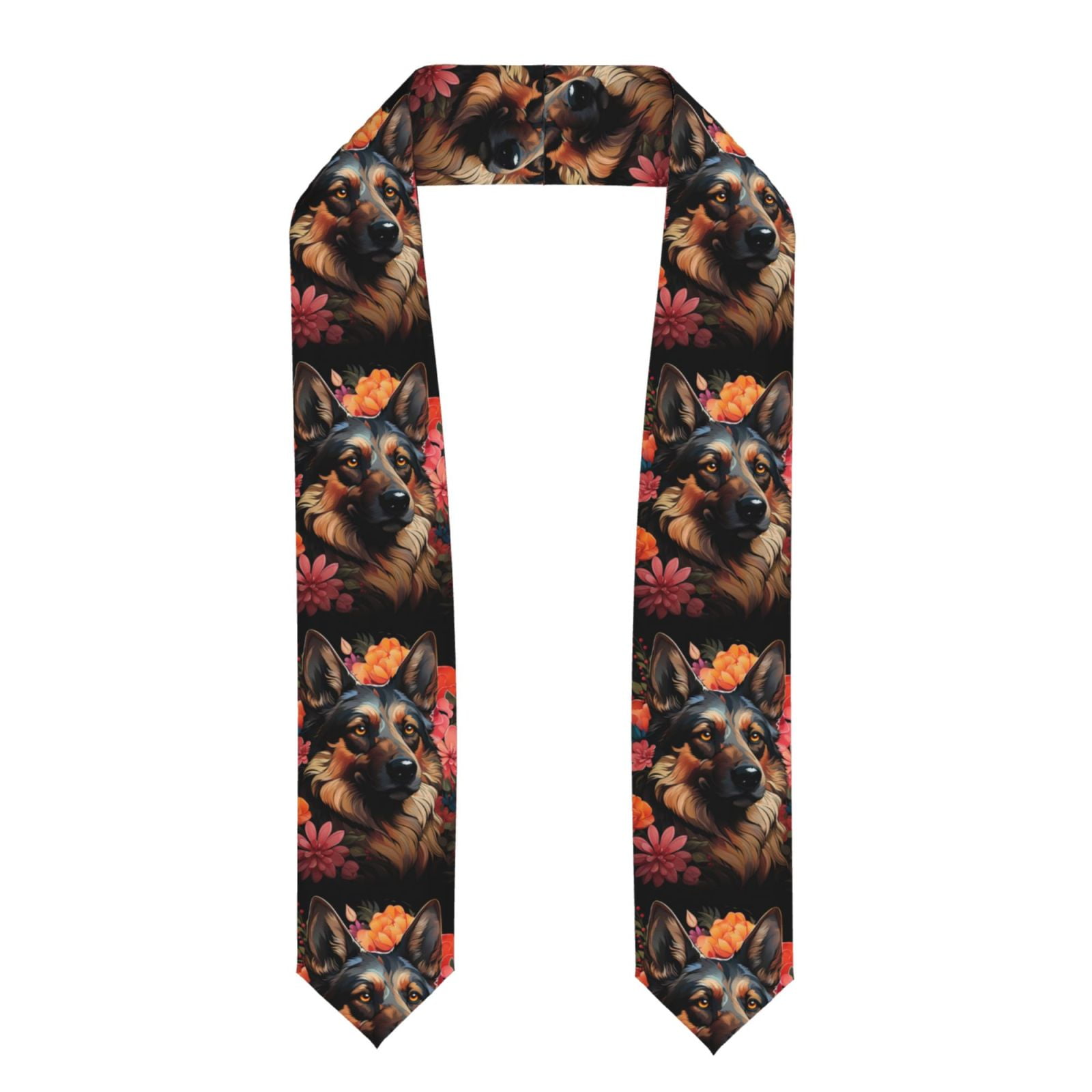 Easygdp Colorful Flower German Shepherd Unisex Adult Graduation Stole ...