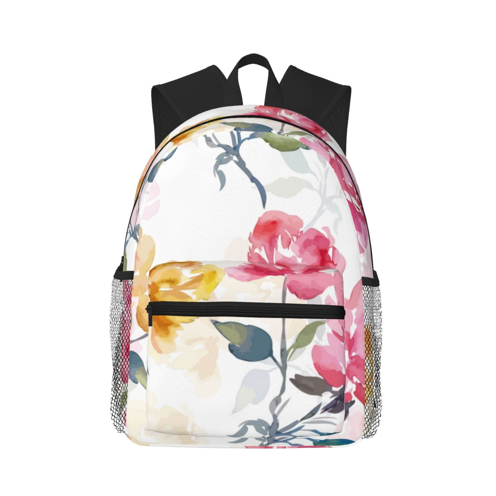Easygdp Colorful Flowers Casual Laptop Backpack, Large Capacity ...