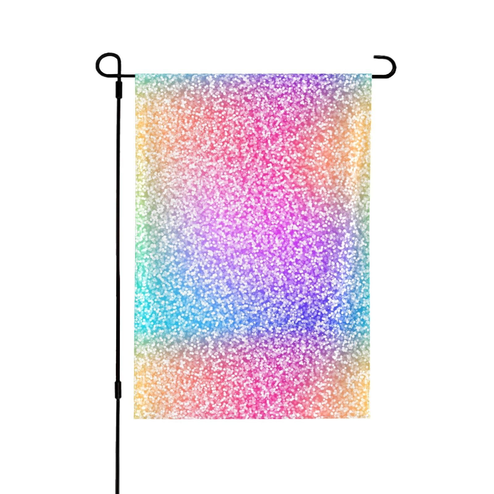 Easygdp Colorful Glitters Garden Flag Yard Flag Welcome Flag, Double ...