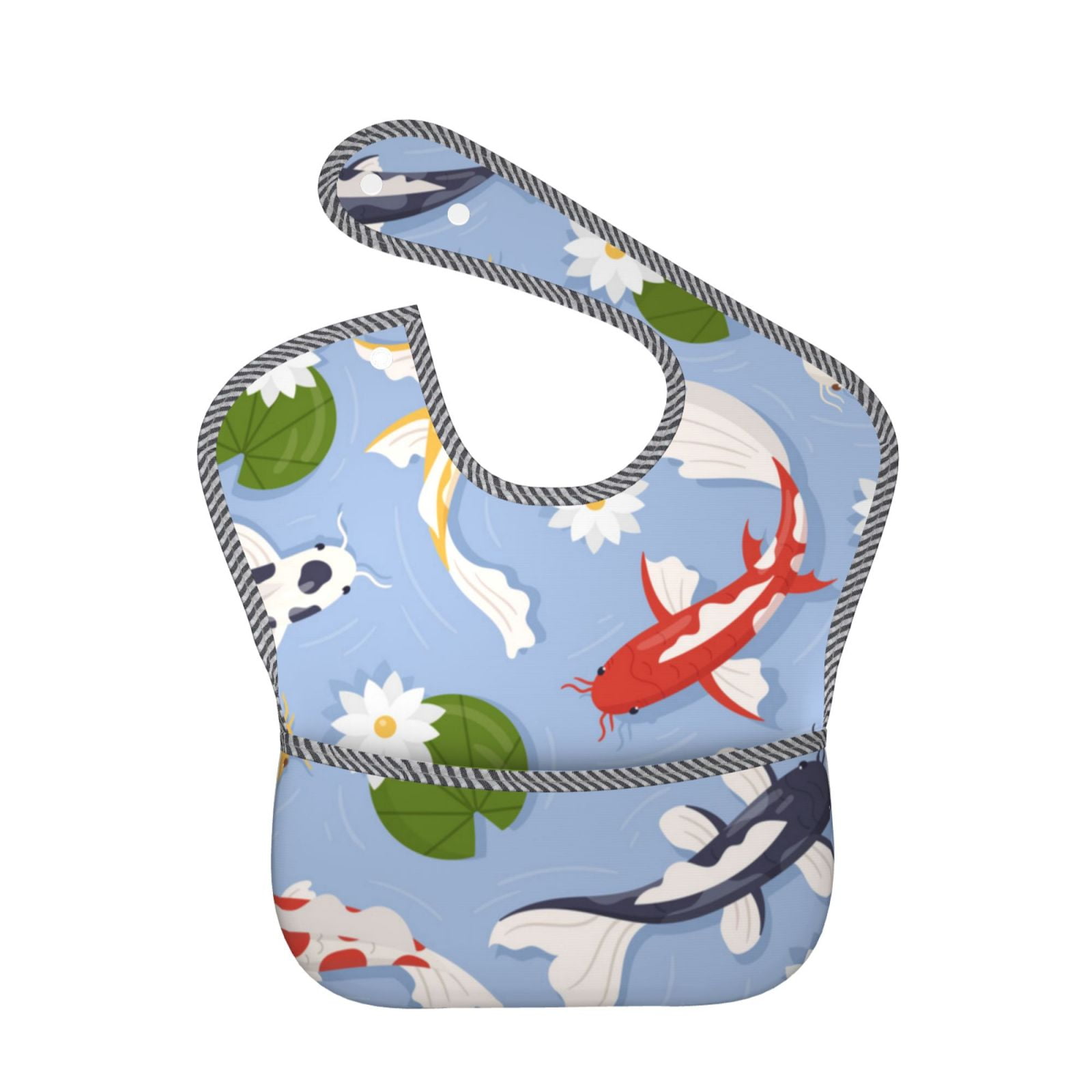 Easygdp Colorful Koi Fish Bibs For Babies, Baby Bibs for Eating ...