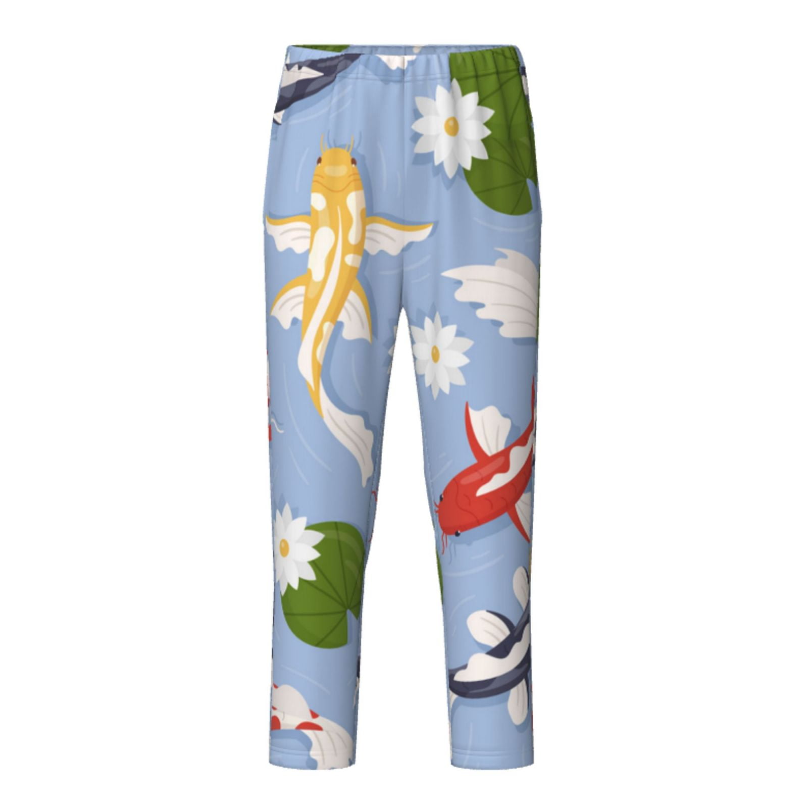 Easygdp Colorful Koi Fish Boys Girls Pajama Pants Long Sleep Pants ...