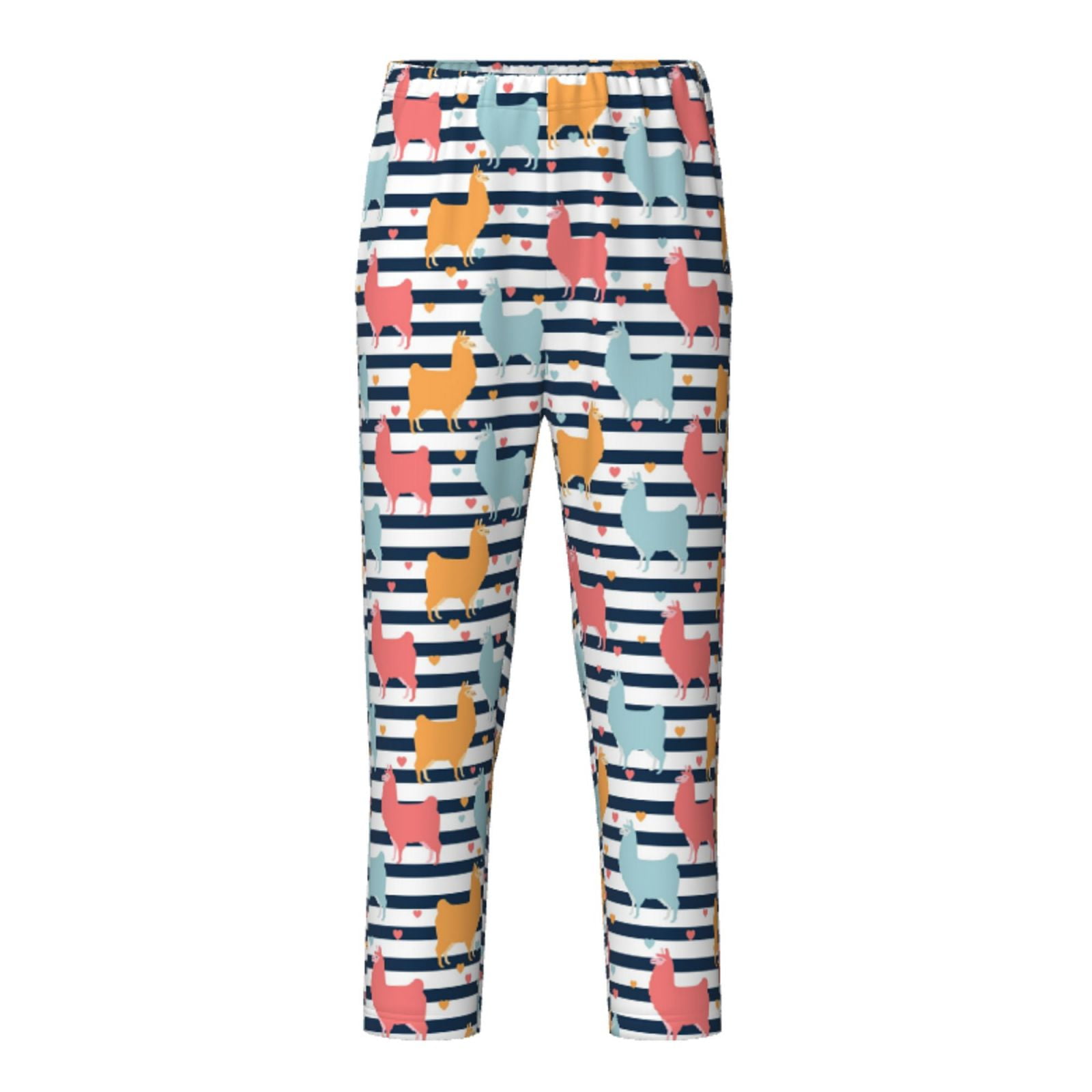 Easygdp Colorful Llama Boys Girls Pajama Pants Long Sleep Pants Waist ...