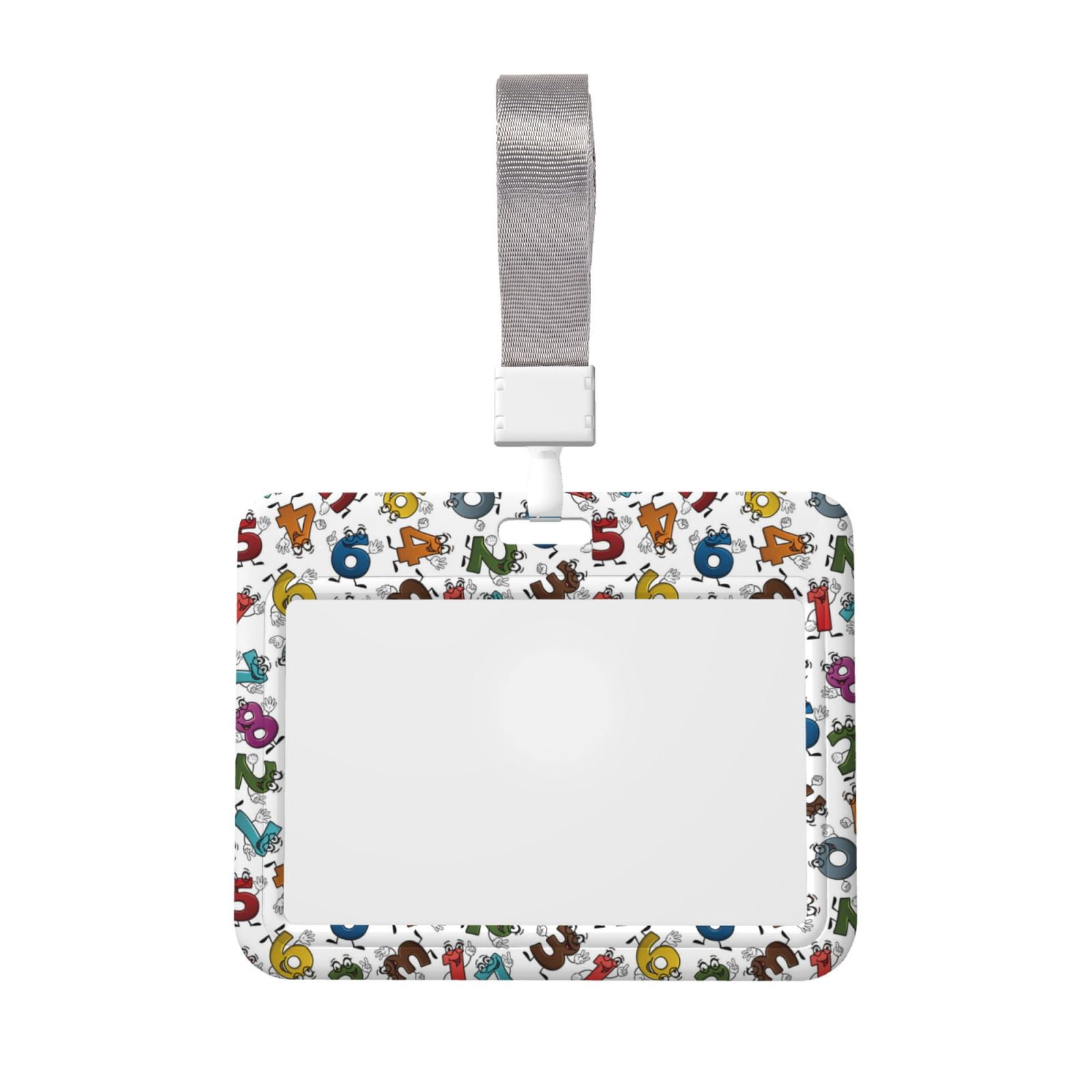 Easygdp Colorful Numbers Card Badge Holder Work Badge Sleeve for Office ...