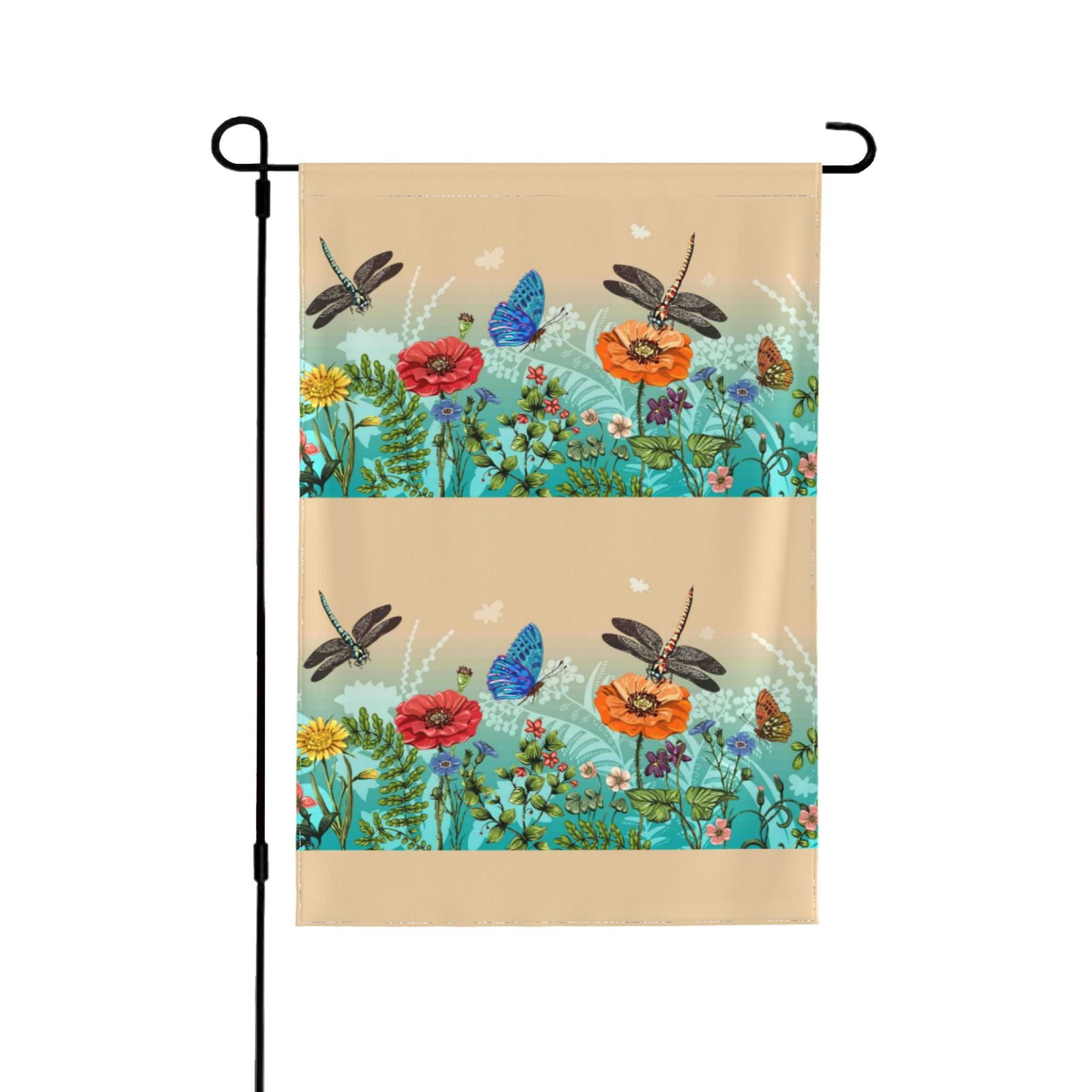 Easygdp Colorful Plants And Insects Garden Flag Yard Flag Welcome Flag ...
