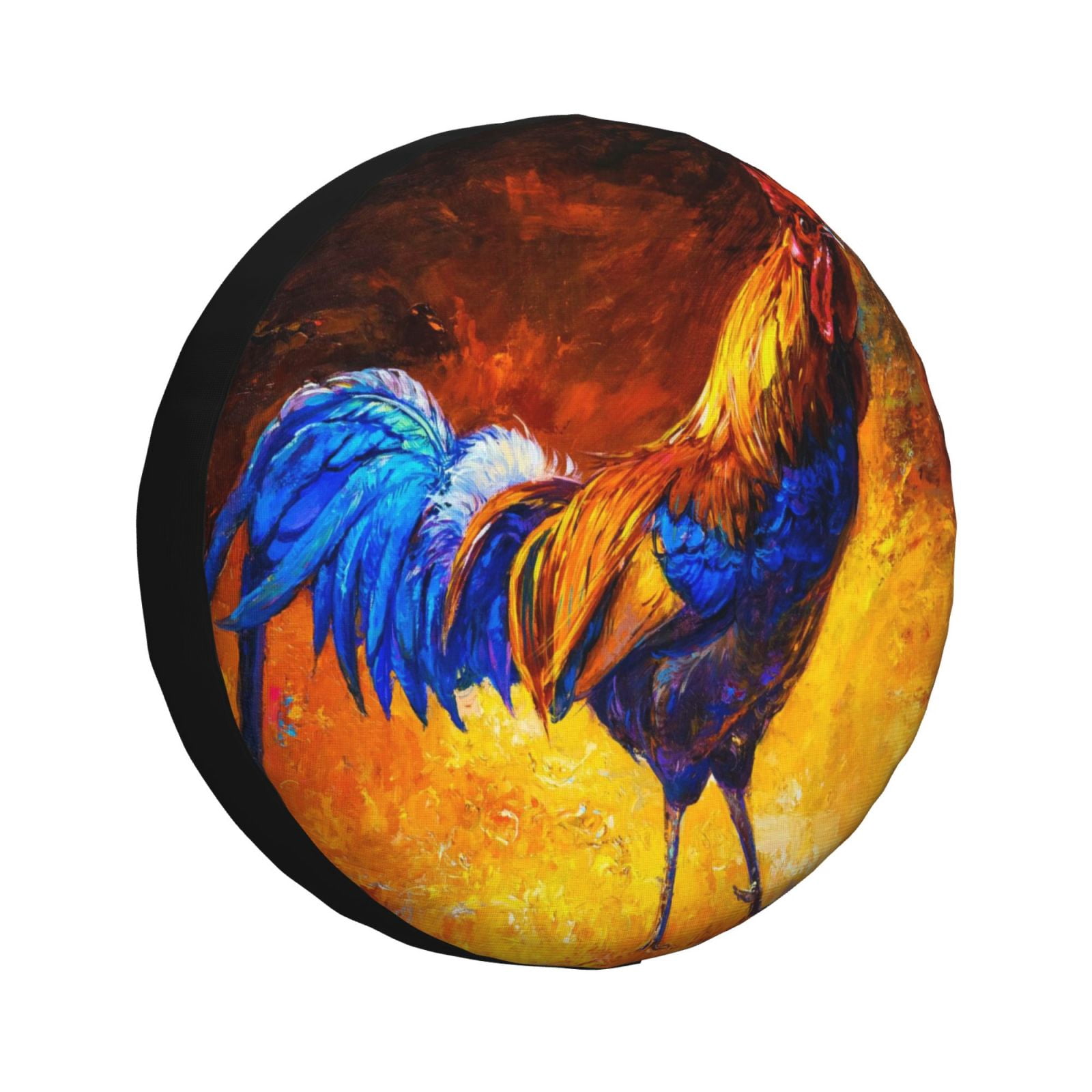 Easygdp Colorful Rooster Wheel Sun Guard, Spare Tire Cover,Universal ...