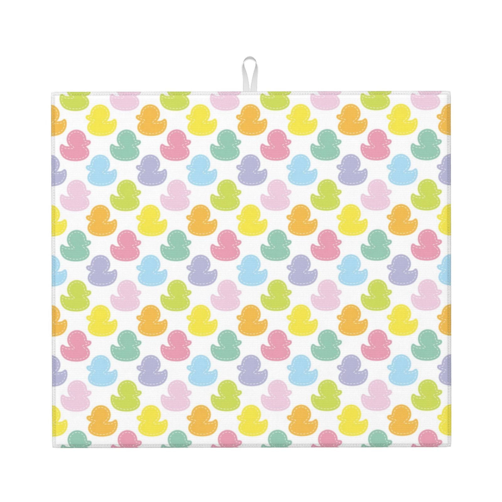 Easygdp Colorful Rubber Duck Microfiber Dish Drying Mat for Kitchen ...