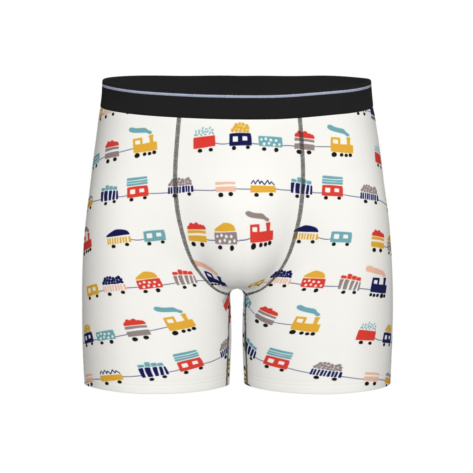 Easygdp Colorful Trains Men's Boxer Briefs Men’s Underwear Boxer Briefs ...