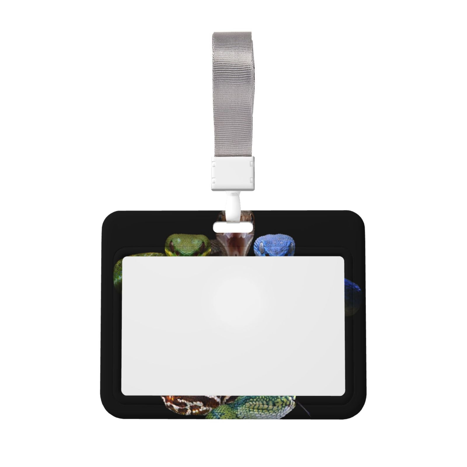 Easygdp Colorful Viper Snake Card Badge Holder Work Badge Sleeve for Office, School, Factory, ID ...