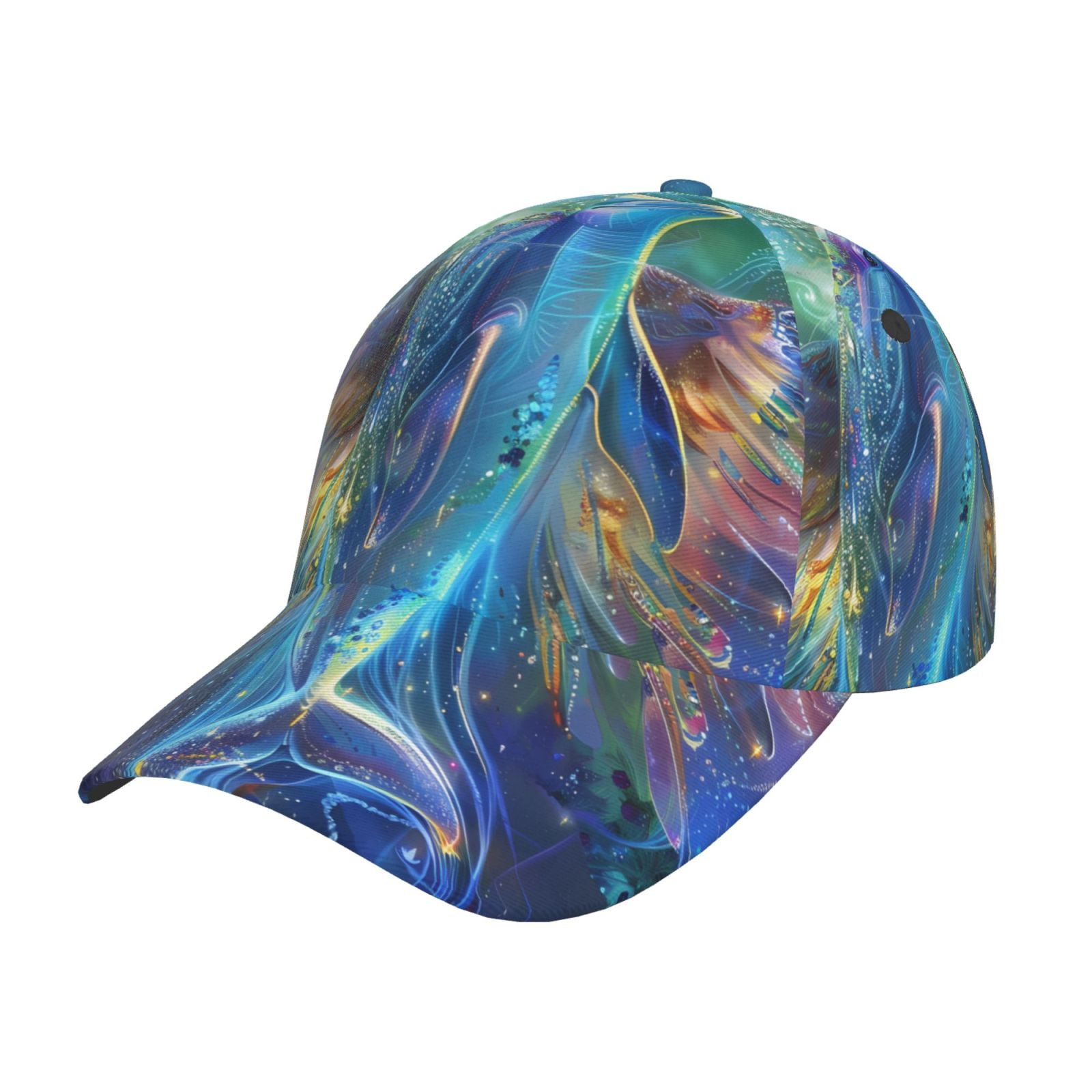 Easygdp Colorful Winged Dolphin Baseball Cap with Adjustable Buckle ...