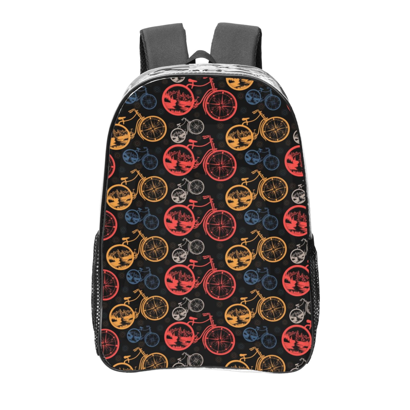 Easygdp Compass And Mountains In Bicycle Wheels1 Clear Backpack ...