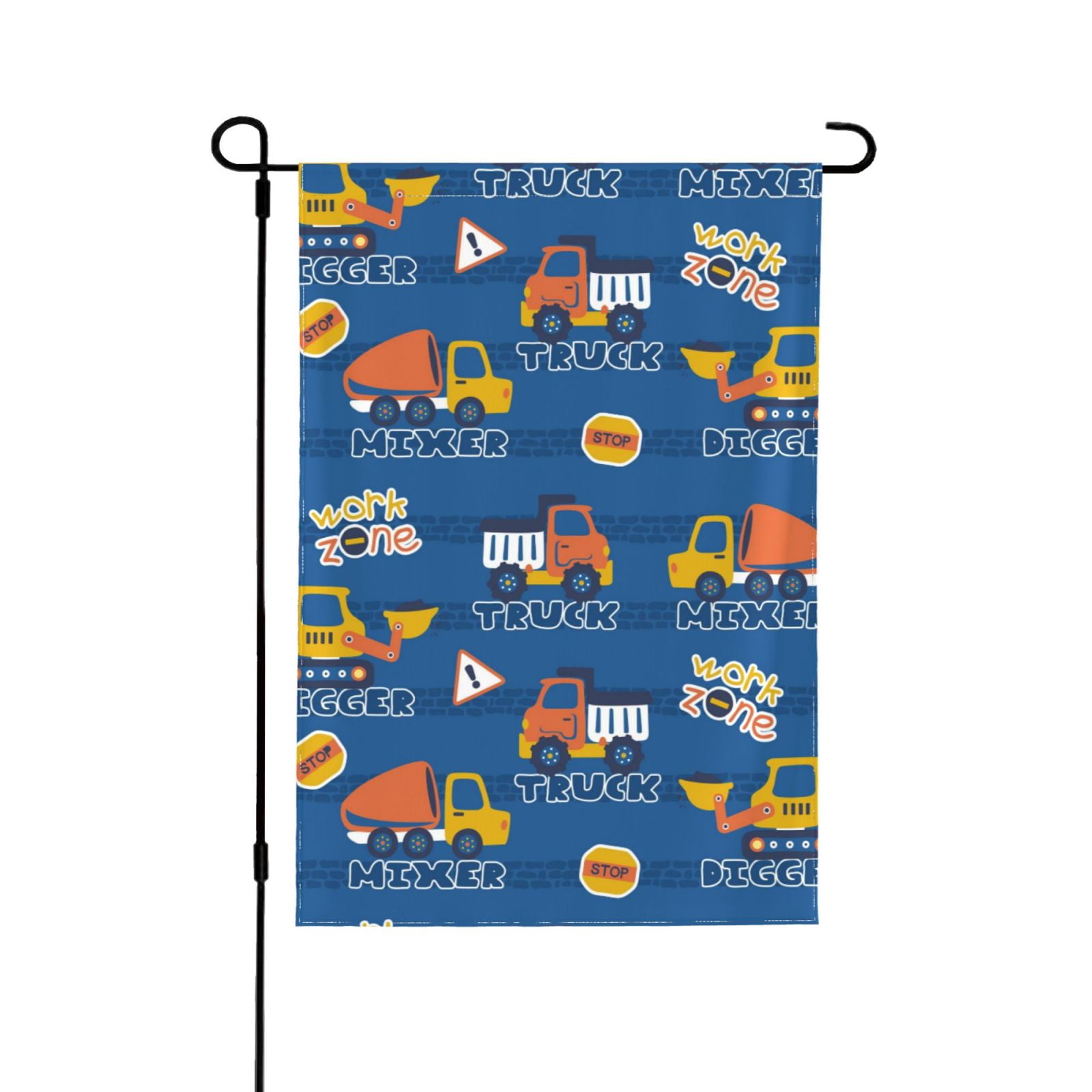 Easygdp Construction Vehicles Garden Flag Yard Flag Welcome Flag ...