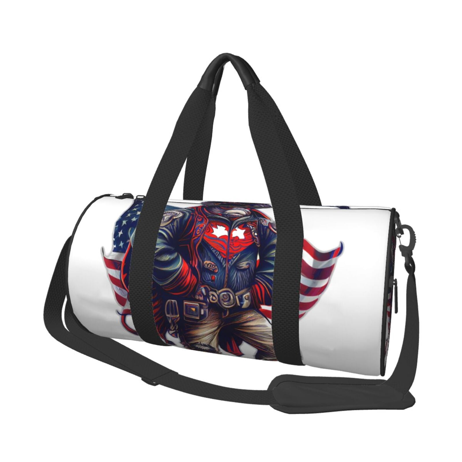 Easygdp Cool Patriotic Buffalo Cowboy Travel Duffle Bag,Carry on Bag ...