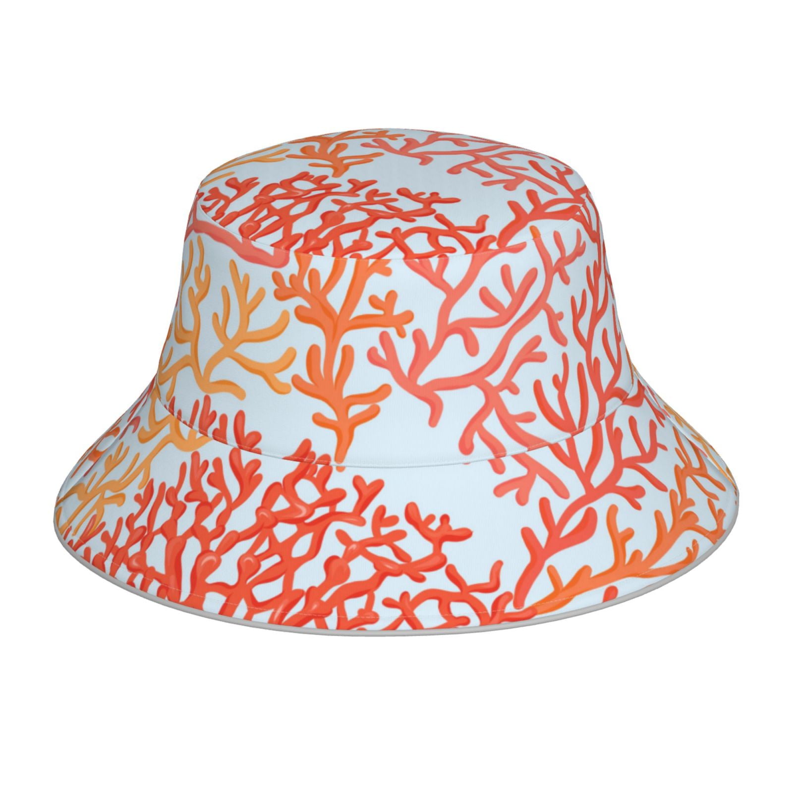 Easygdp Corals Double-Sided Reflective Fisherman Hat for Outdoor and ...