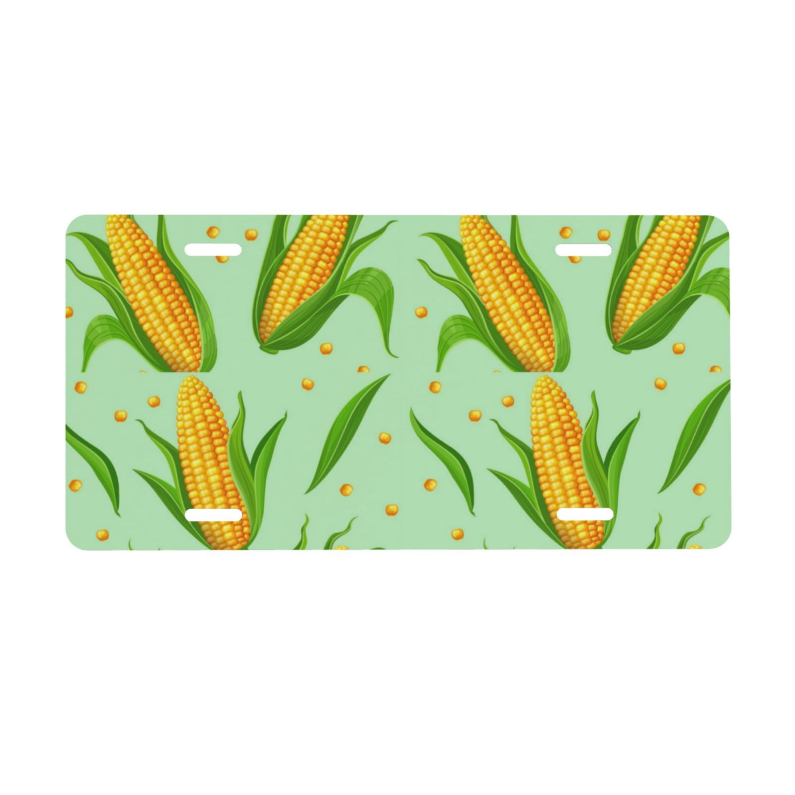 Easygdp Corn 7 License Plate Car Front License Plate Car Decoration Car ...