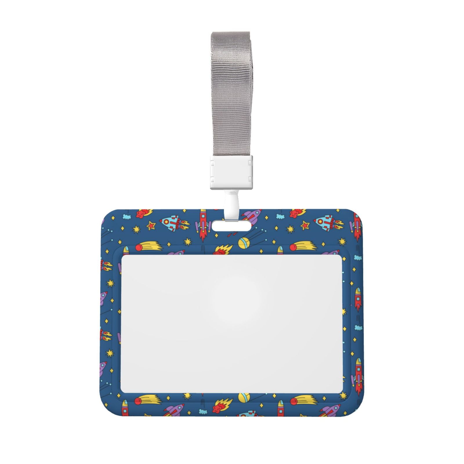 Easygdp Cosmos Rockets Card Badge Holder Work Badge Sleeve for Office ...