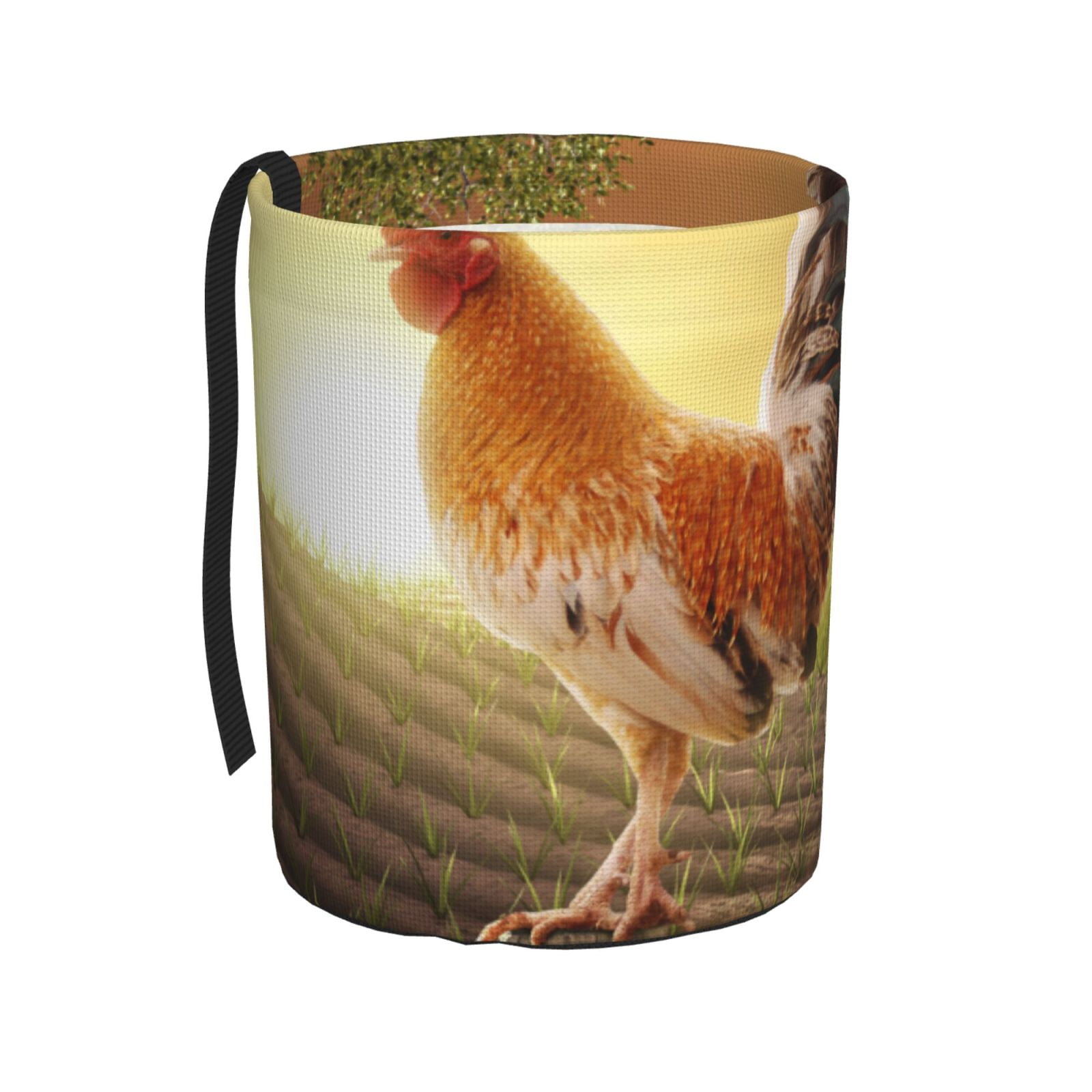 Easygdp Country Farm Morning Rooster Car Trash Can Garbage Car Accessories Trash Can Car Waste ...