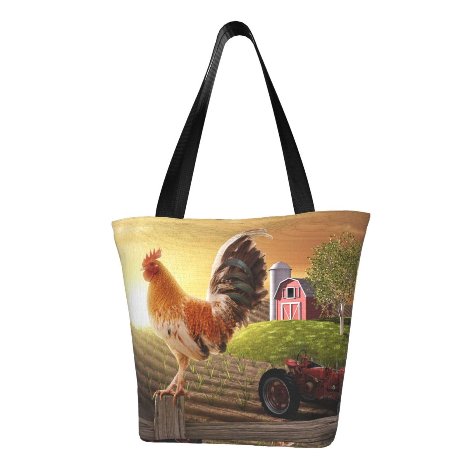Easygdp Country Farm Morning Rooster Shoulder Bags for Women,Crossbody ...