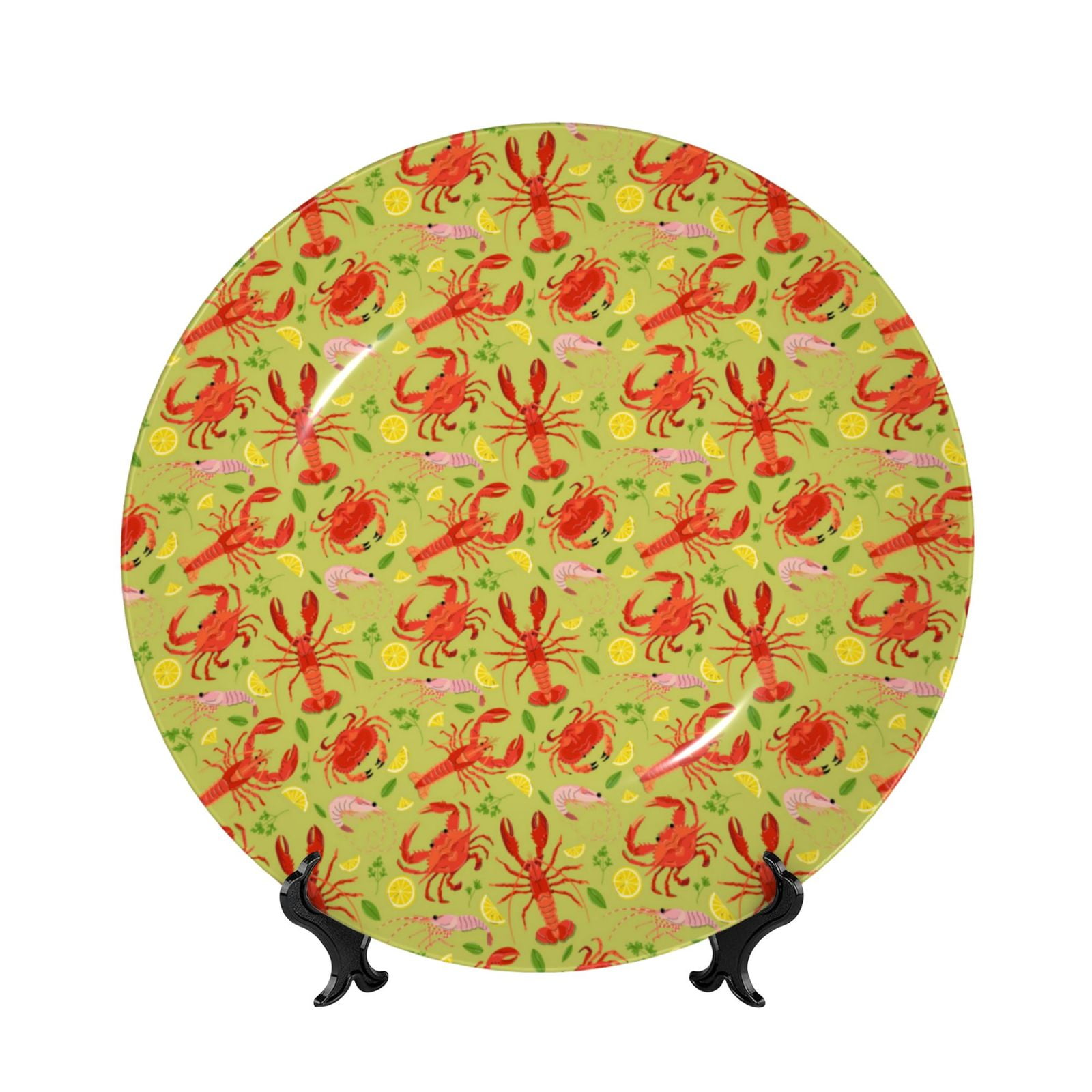 Easygdp Crab Lobster Bone China Decorative Plate Ceramic Dinner Plates ...