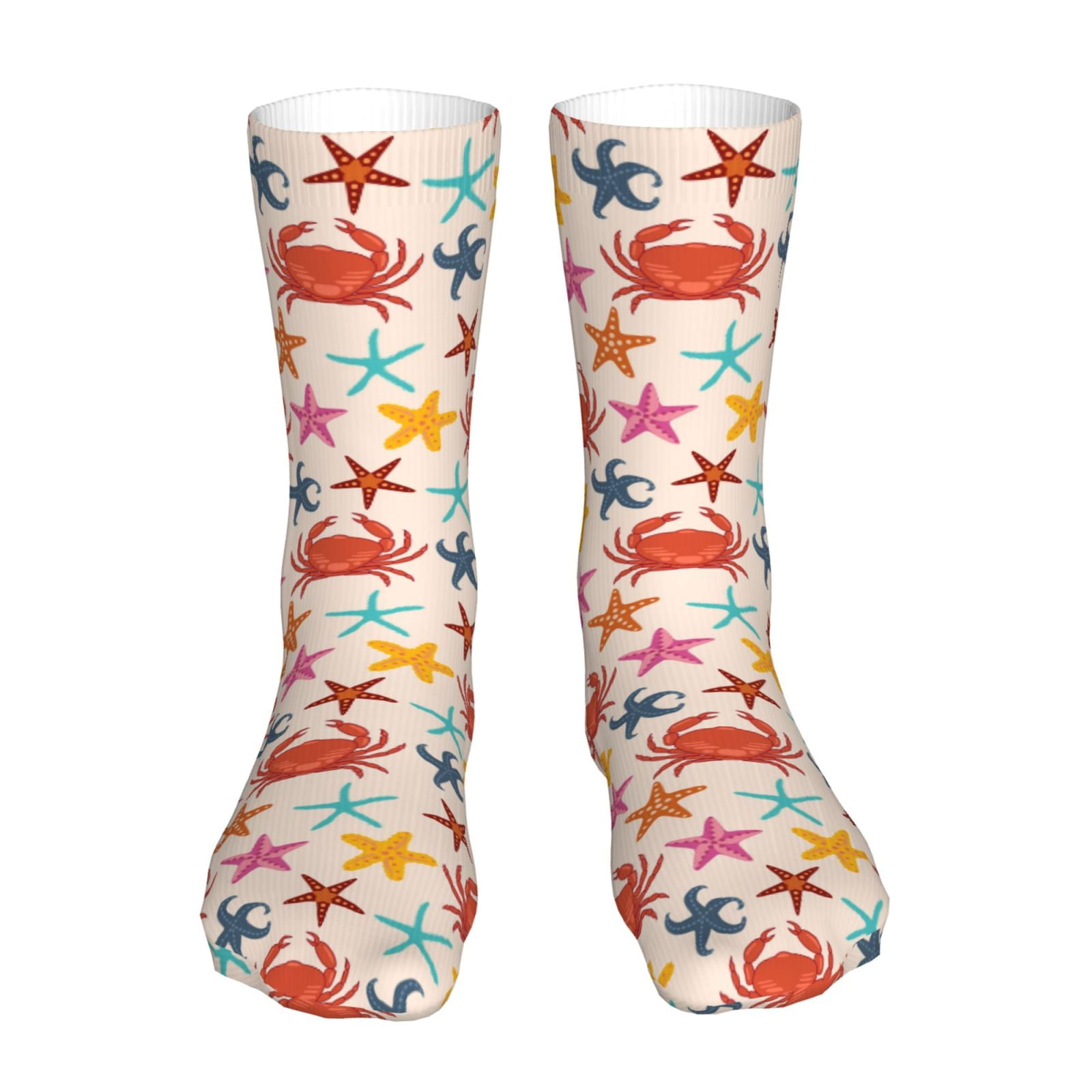 Easygdp Crabs And Seastars Ankle Socks for Women Stocking Mid Calf ...