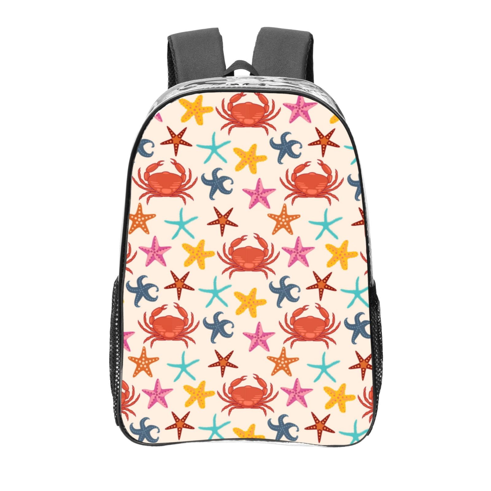 Easygdp Crabs And Seastars Clear Backpack, Transparent Bookbag for ...