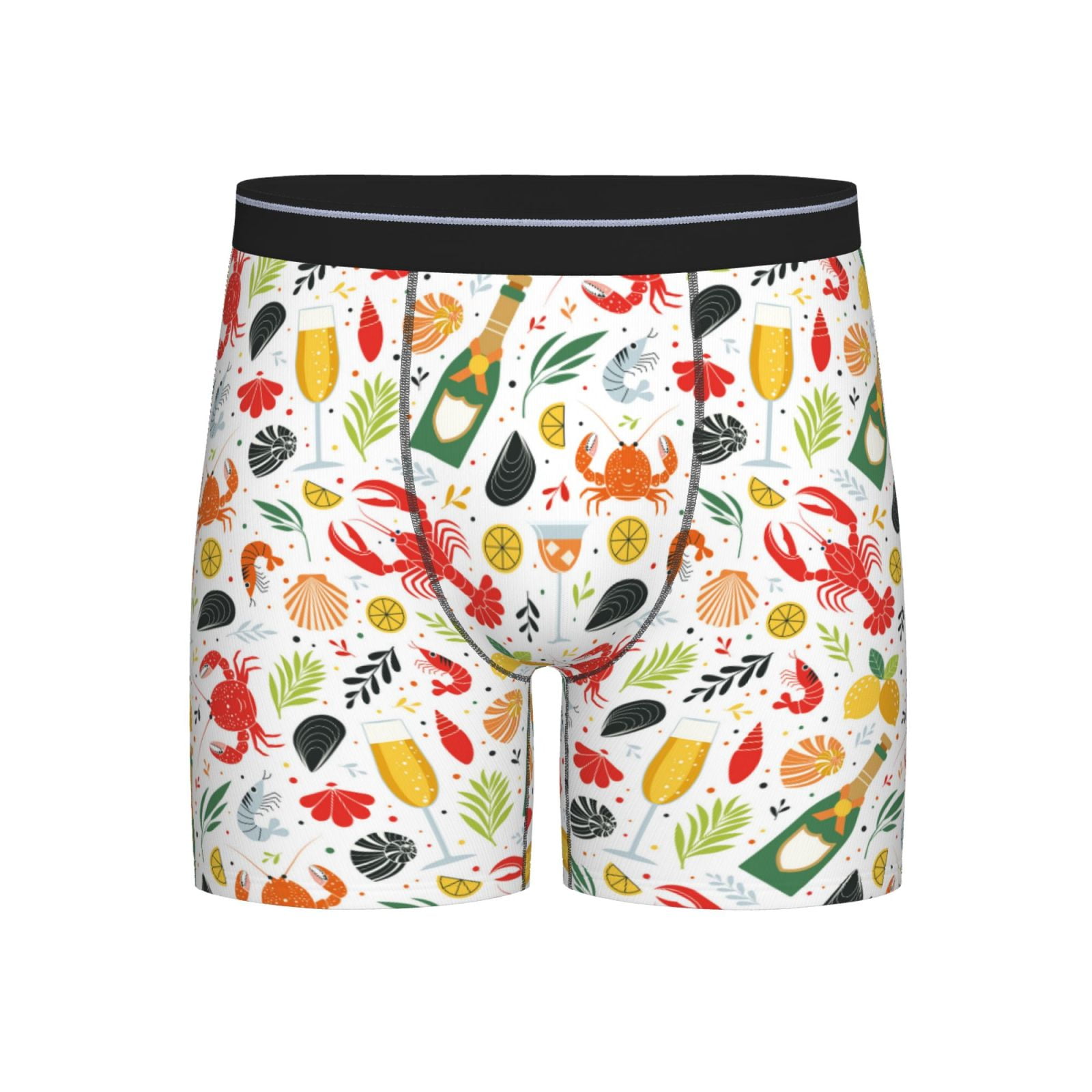 Easygdp Crabs Shrimps Men's Boxer Briefs Men’s Underwear Boxer Briefs ...