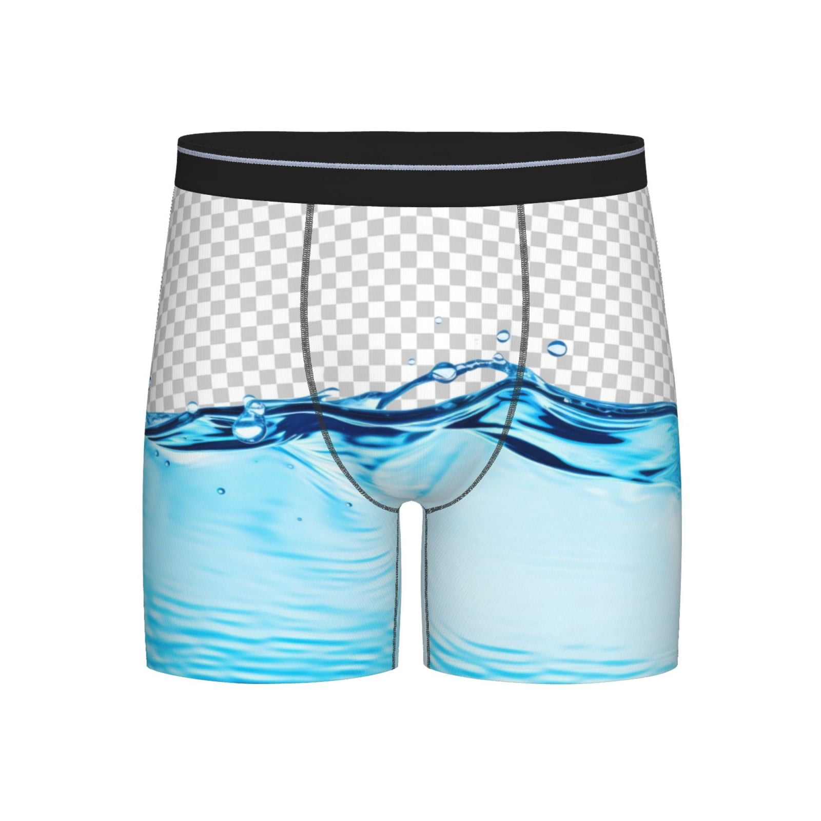 Easygdp Crystal Clear Water Splash Men's Boxer Briefs Men’s Underwear ...
