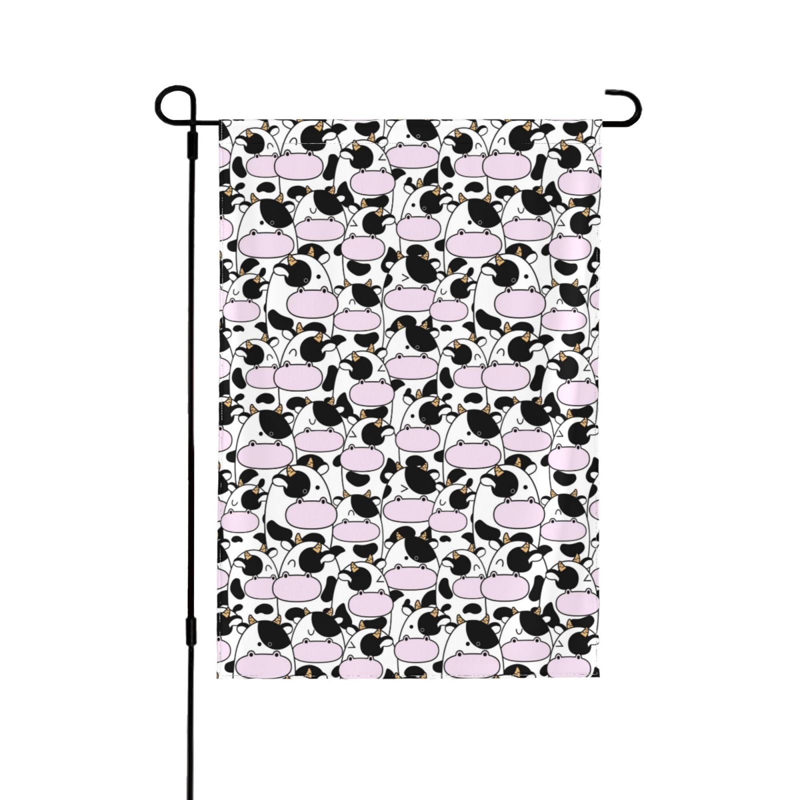 Easygdp Cute Animal with Cow Garden Flag Yard Flag Welcome Flag, Double ...
