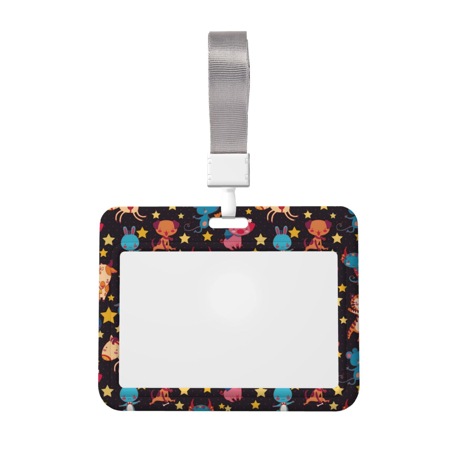 Easygdp Cute Animals Card Badge Holder Work Badge Sleeve for Office ...