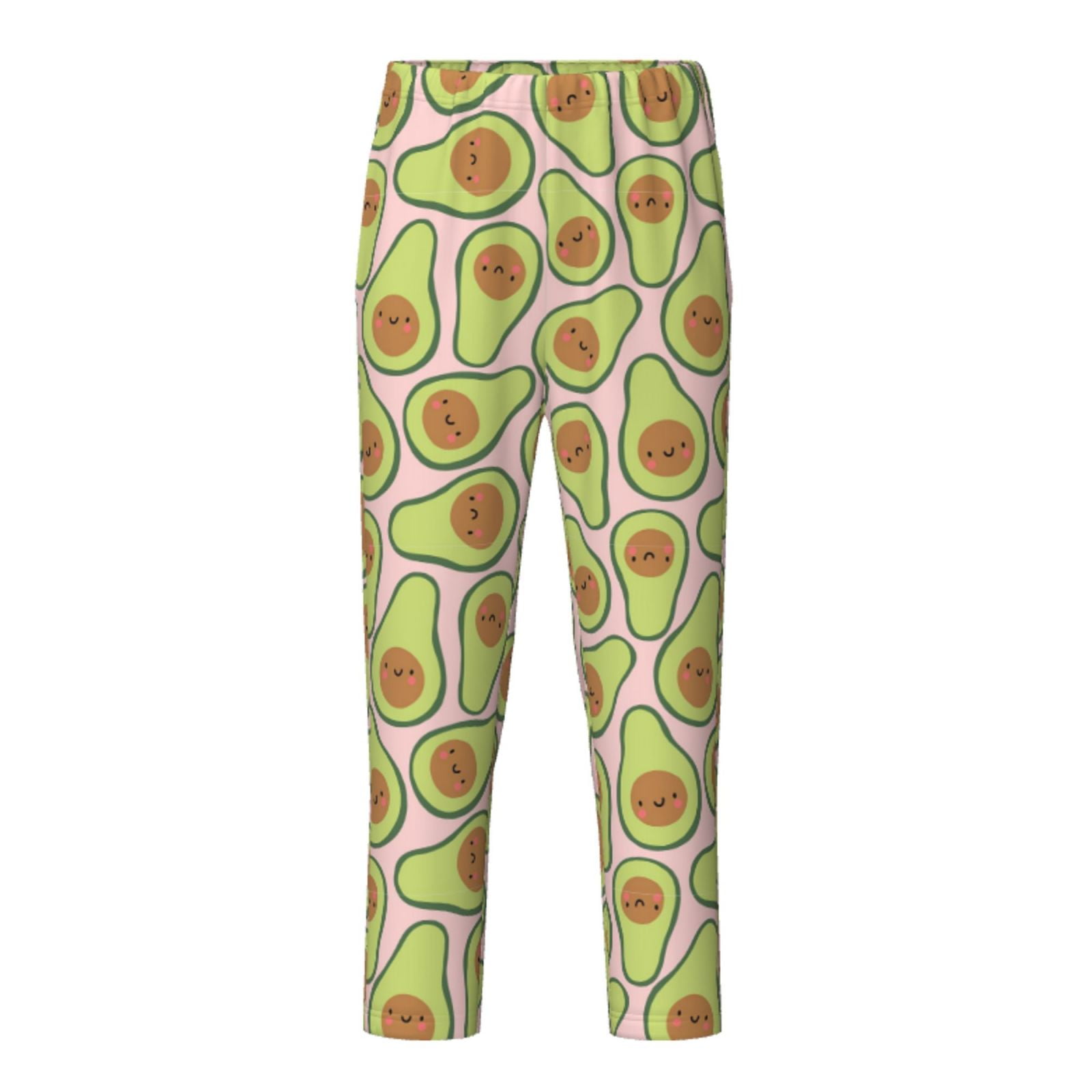 Easygdp Cute Avocado Boys Girls Pajama Pants Long Sleep Pants Waist ...