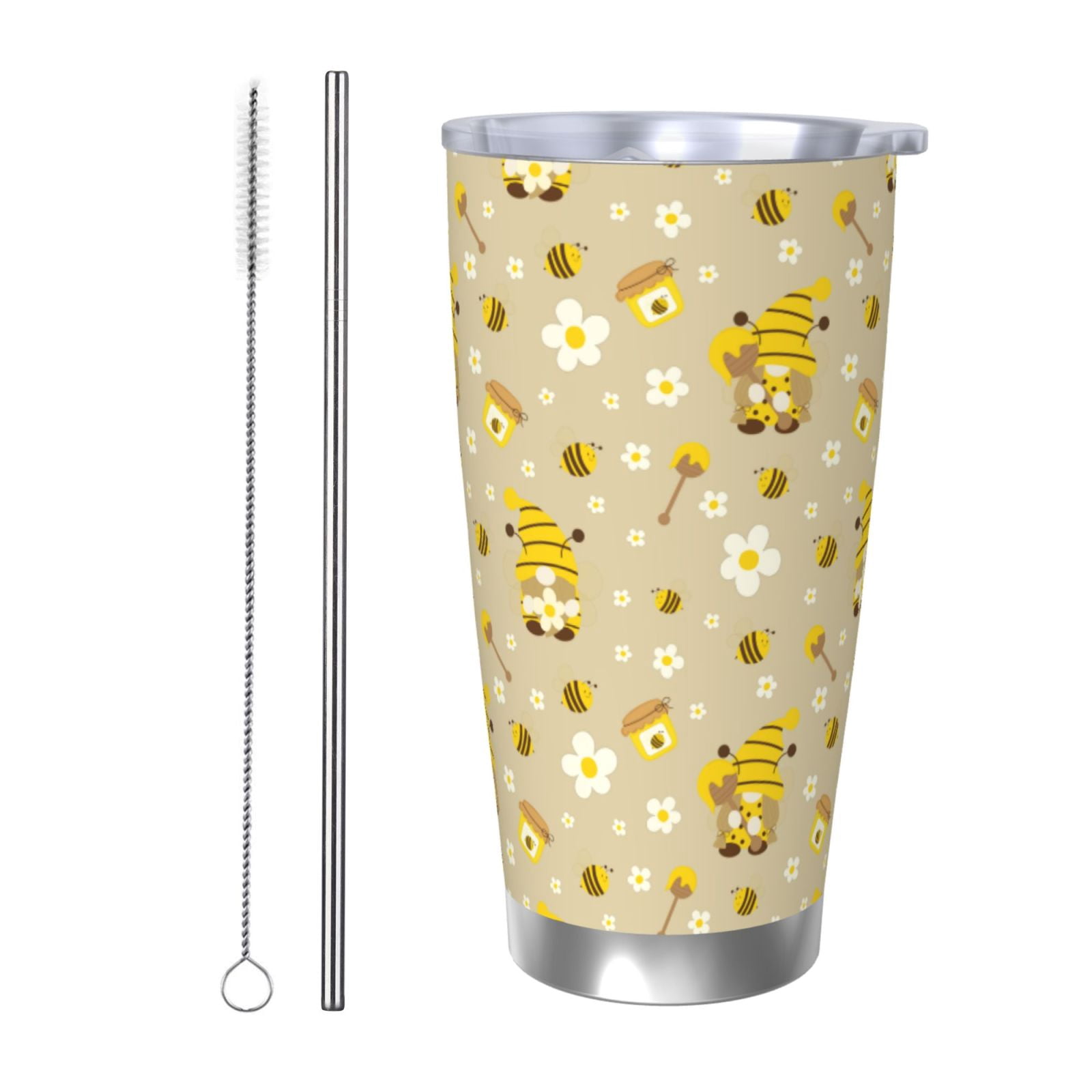 Easygdp Cute Bee Gnomes 20oz Stainless Steel Vacuum Insulated Double ...