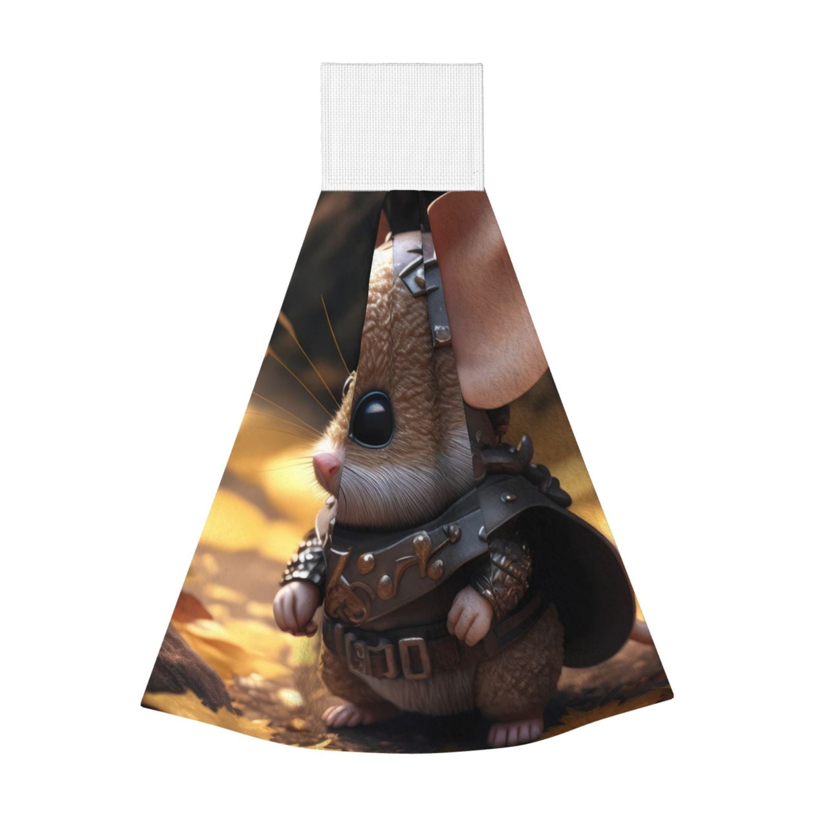 Easygdp Cute Big-Eared Mouse Kitchen Hand Towels Hanging Tie Towels ...