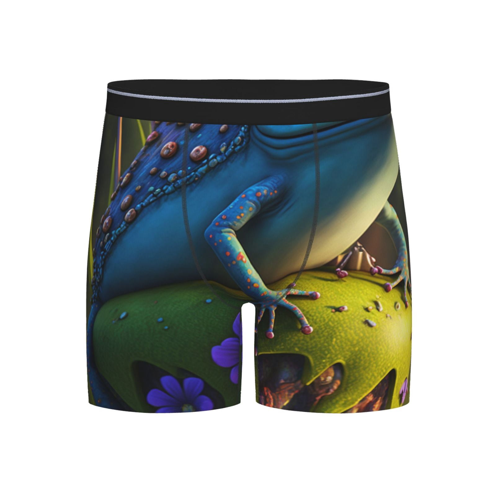 Easygdp Cute Blue Frog Men's Boxer Briefs Men’s Underwear Boxer Briefs ...
