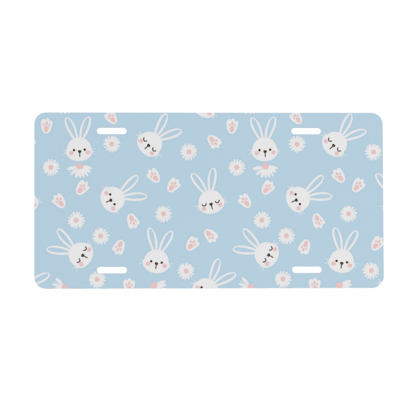 Easygdp Cute Bunny License Plate Car Front License Plate Car Decoration ...