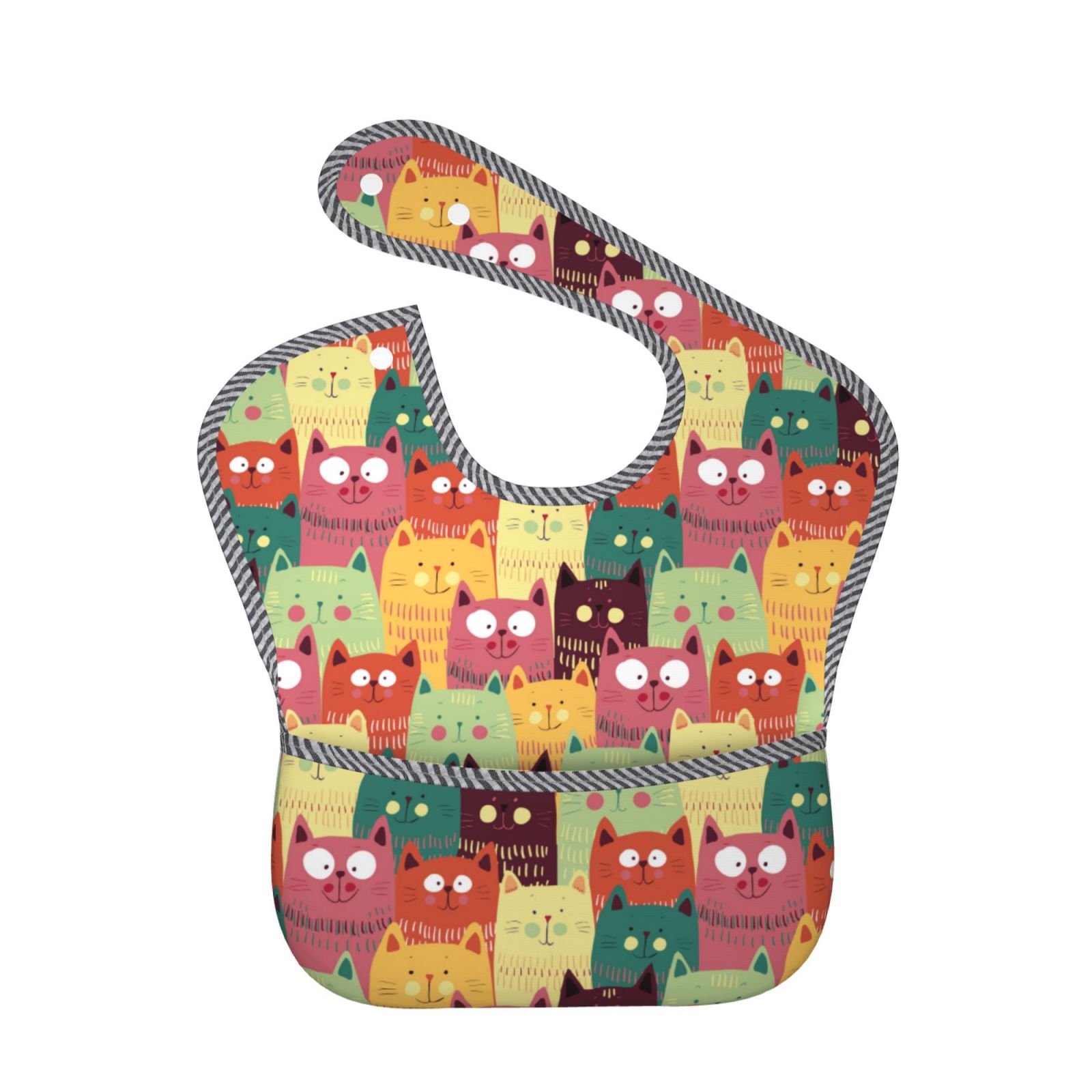 Easygdp Cute Cartoon Cat Bibs For Babies, Baby Bibs for Eating, Toddler ...