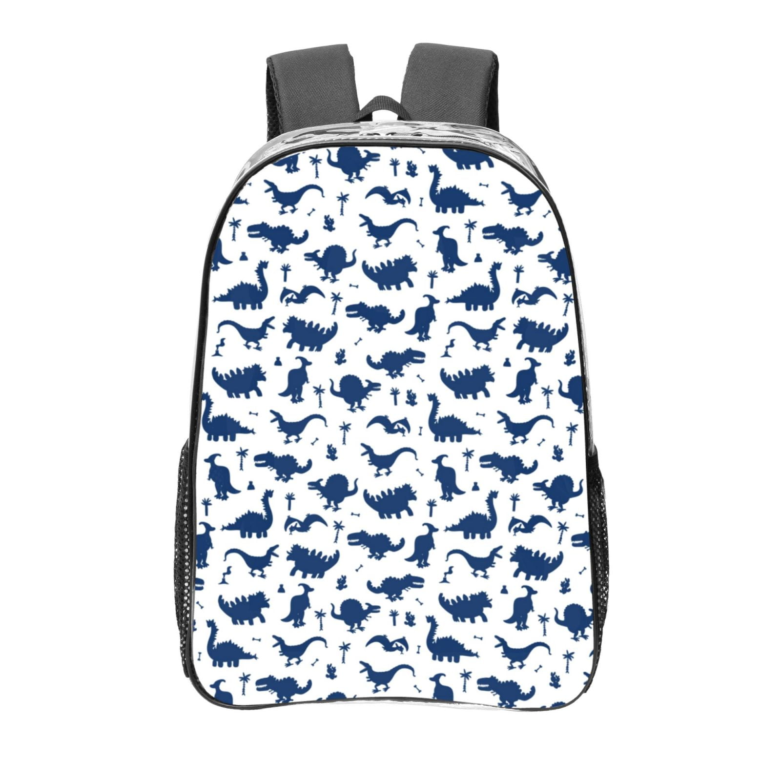 Easygdp Cute Cartoon Dinosaur Clear Backpack, Transparent Bookbag for ...