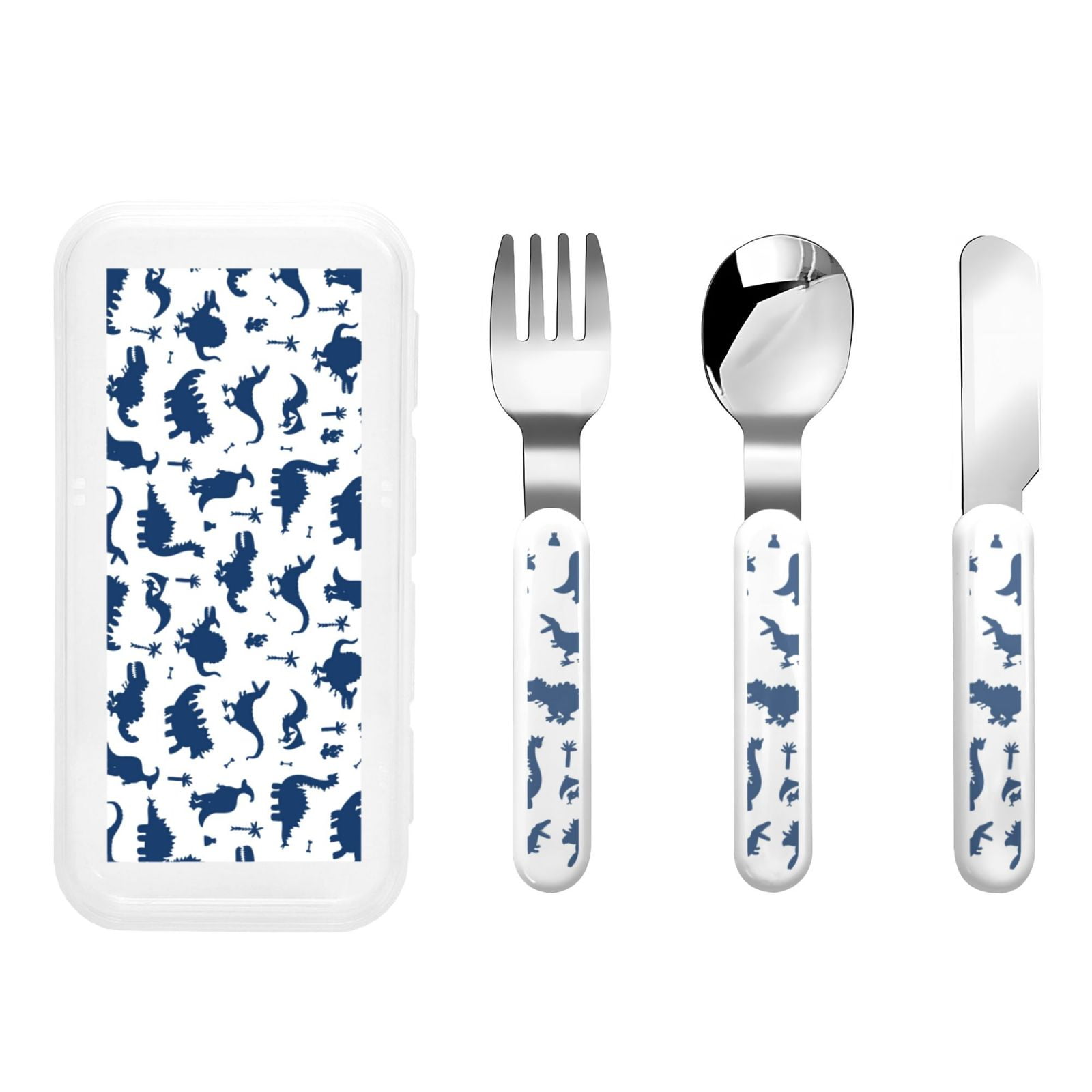 Easygdp Cute Cartoon Dinosaurs 3-Piece Flatware Set Kids Silverware ...
