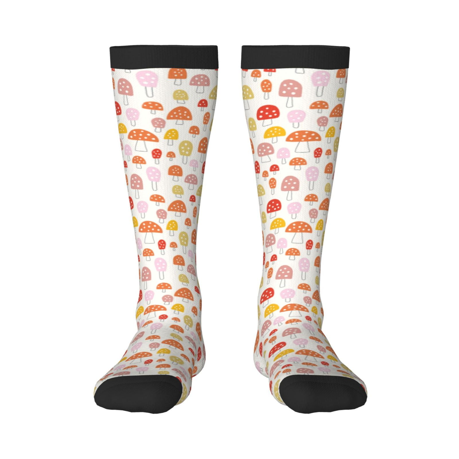 Easygdp Cute Cartoon Mushrooms Soccer Socks Sport Knee High Socks Calf ...