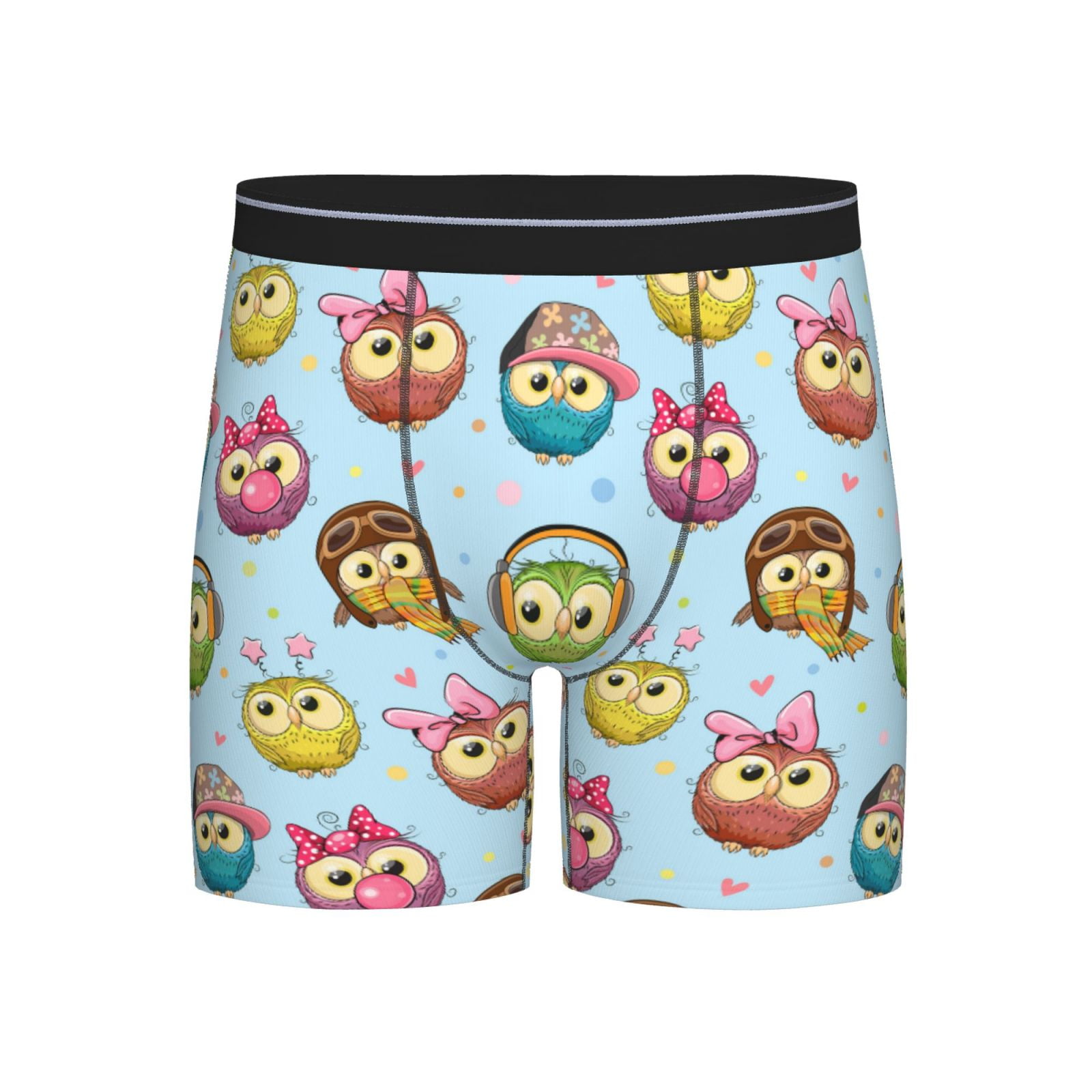 Easygdp Cute Cartoon Owls 3 Men's Boxer Briefs Men’s Underwear Boxer ...