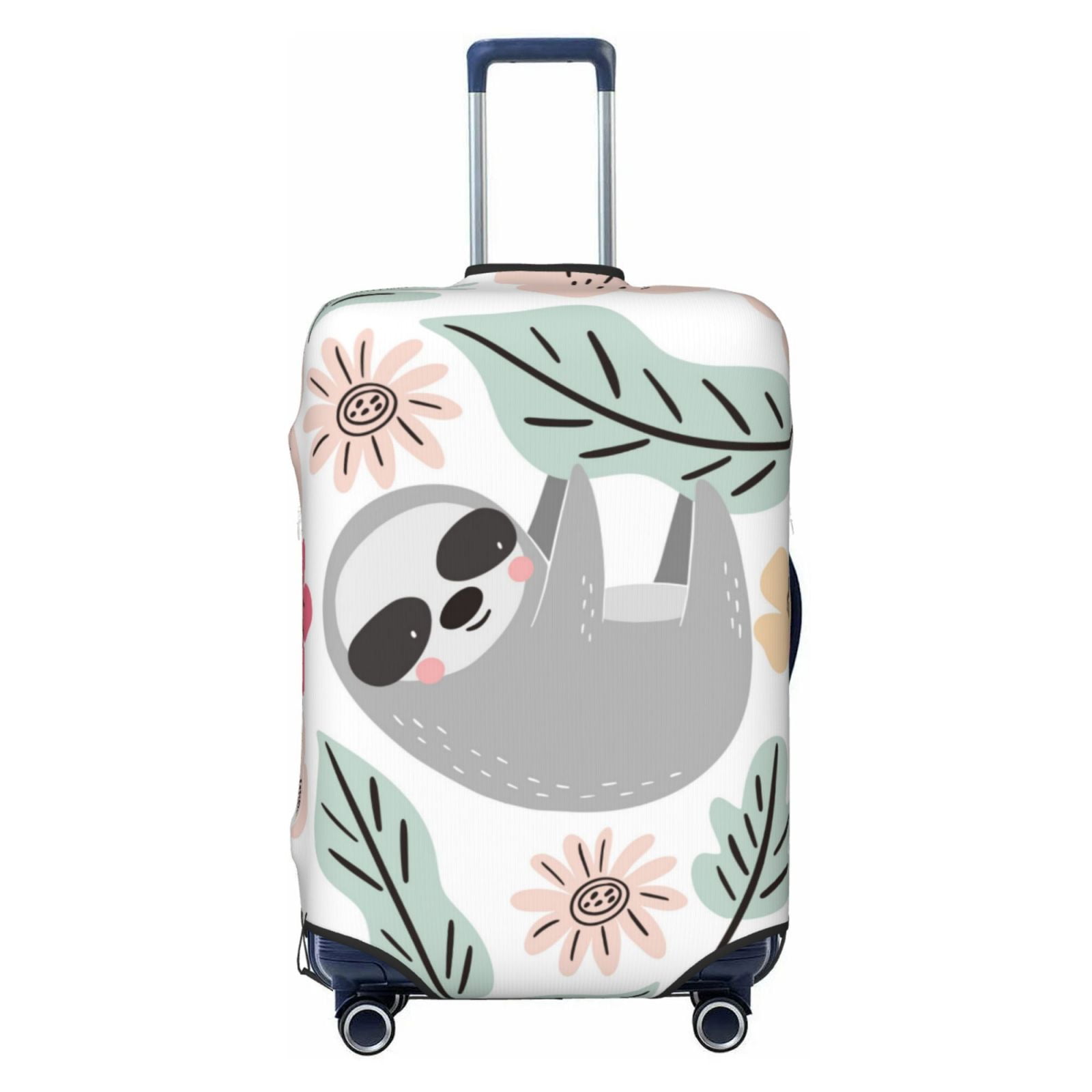 Easygdp Cute Cartoon Sloth Print Elastic and Washable Suitcase ...