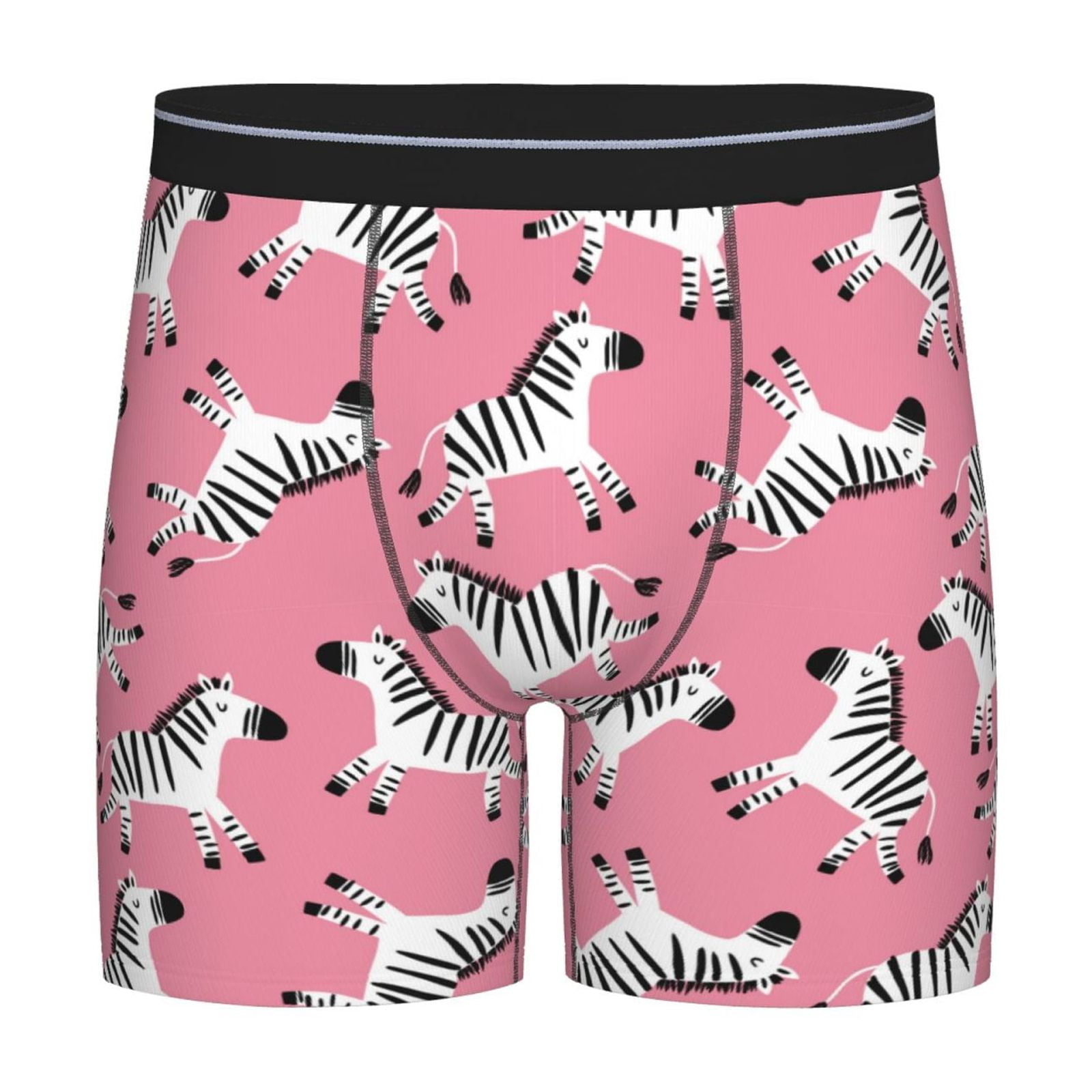 Easygdp Cute Cartoon Zebra Men's Boxer Briefs Men’s Underwear Boxer ...