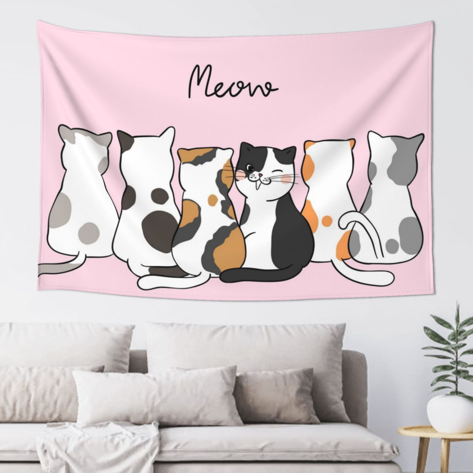 Easygdp Cute Cats Tapestry Wall Hanging, Wall Tapestries for Bedroom ...
